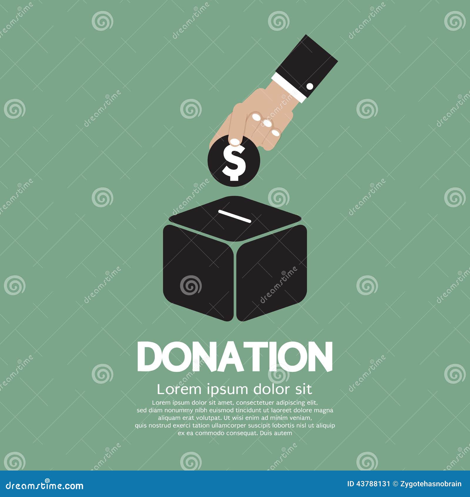 Donate Money To Charity Concept Stock Vector - Illustration of coins ...