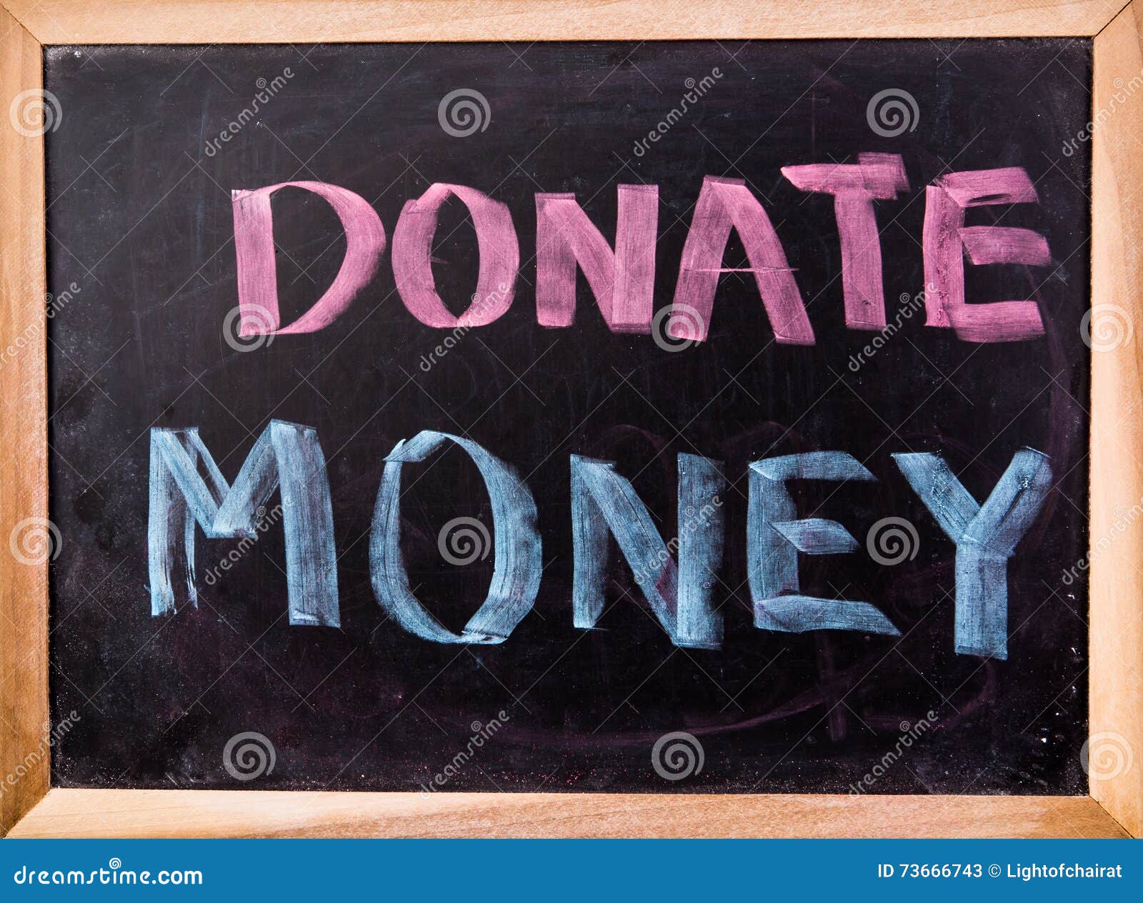 Donate Money Word on Blackboard Stock Image - Image of money, isolated ...