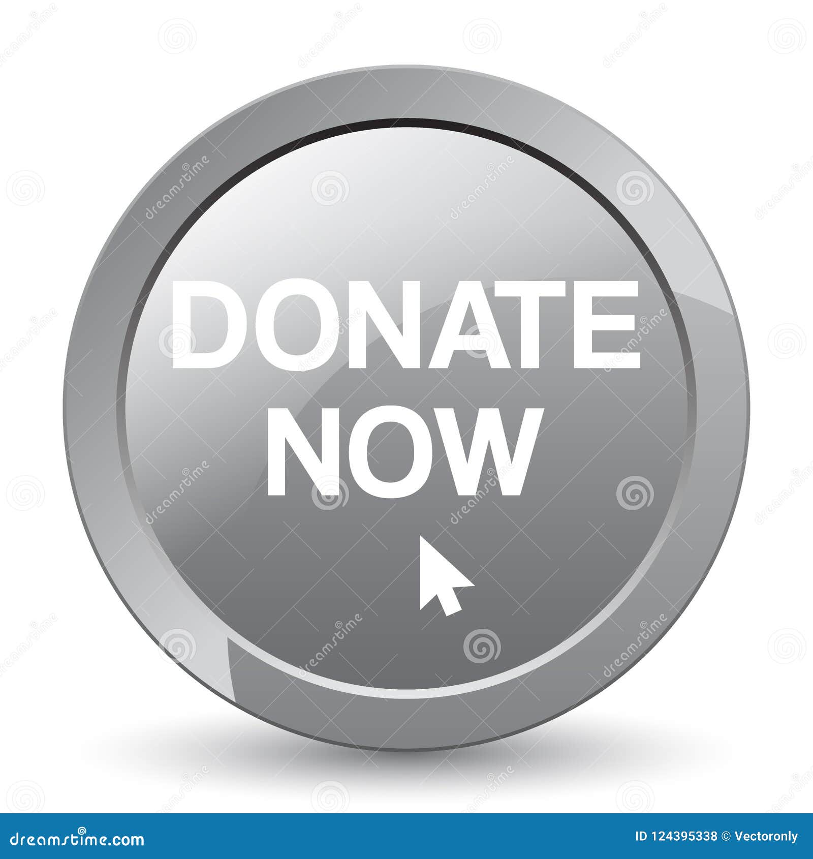Donate now button stock illustration. Illustration of donating - 124395338