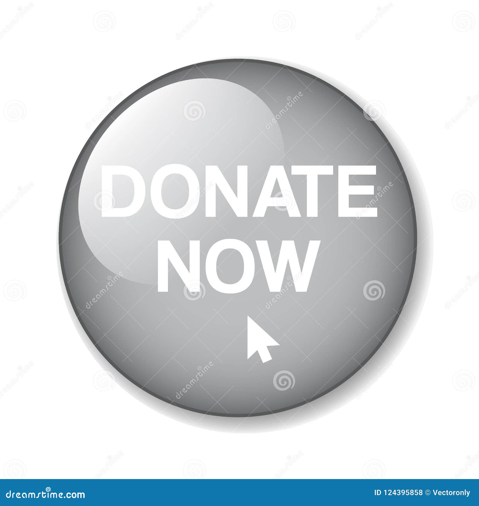 Donate now button stock illustration. Illustration of donating - 124395858