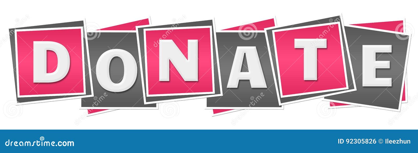 Donate Pink Grey Squares stock illustration. Illustration of text ...
