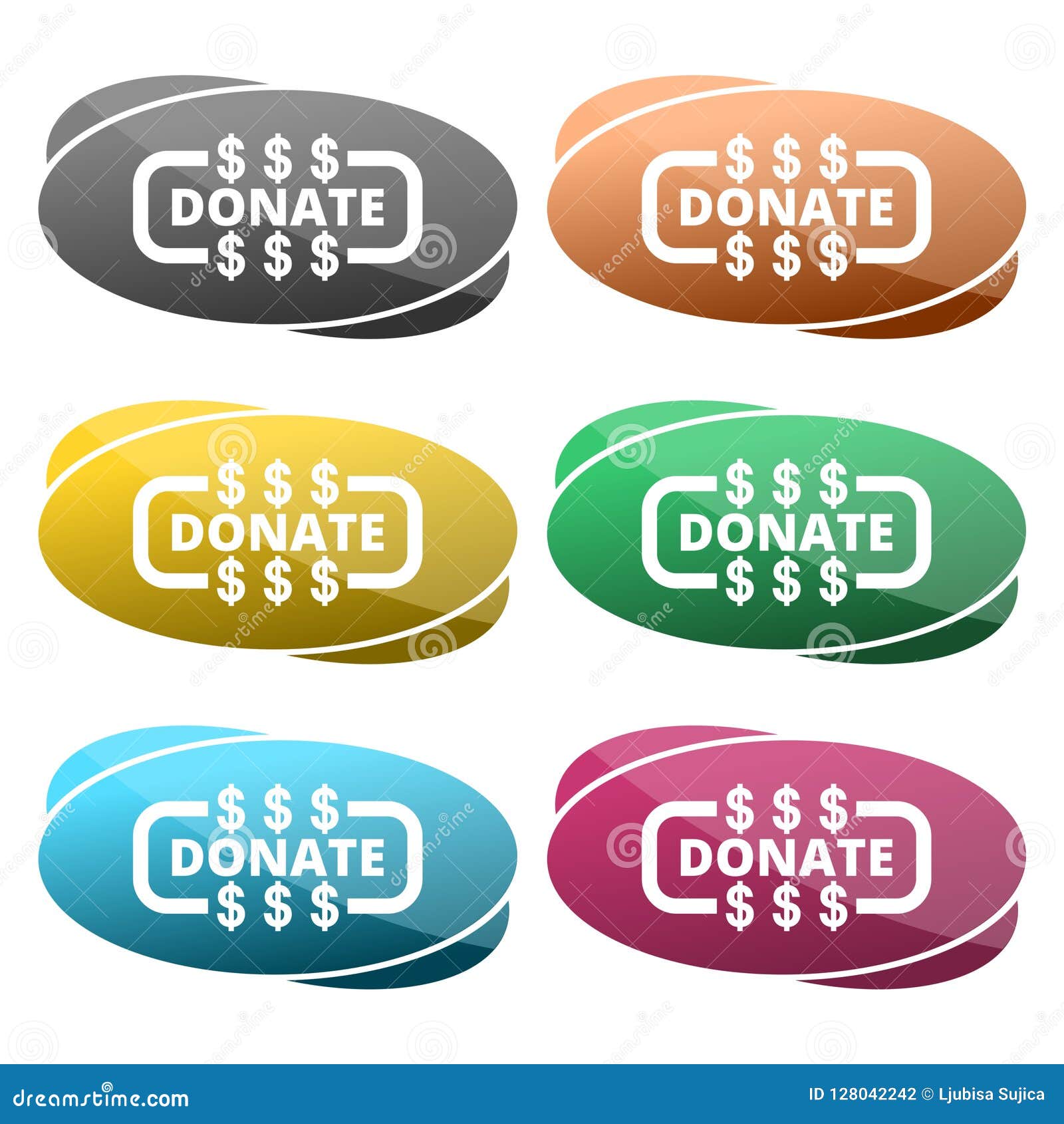 Donate sign icon stock vector. Illustration of assistance - 128042242