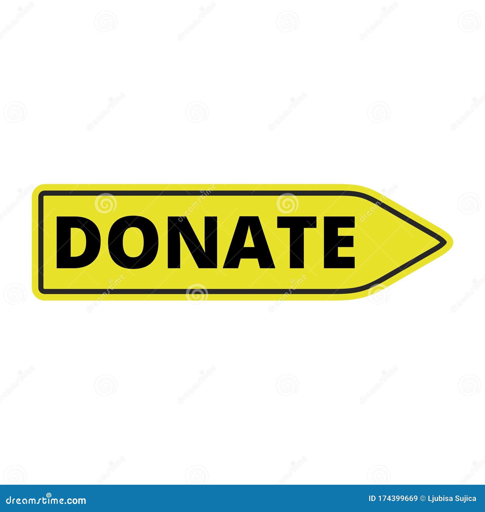Donate sign, Donate icon stock vector. Illustration of circle - 174399669
