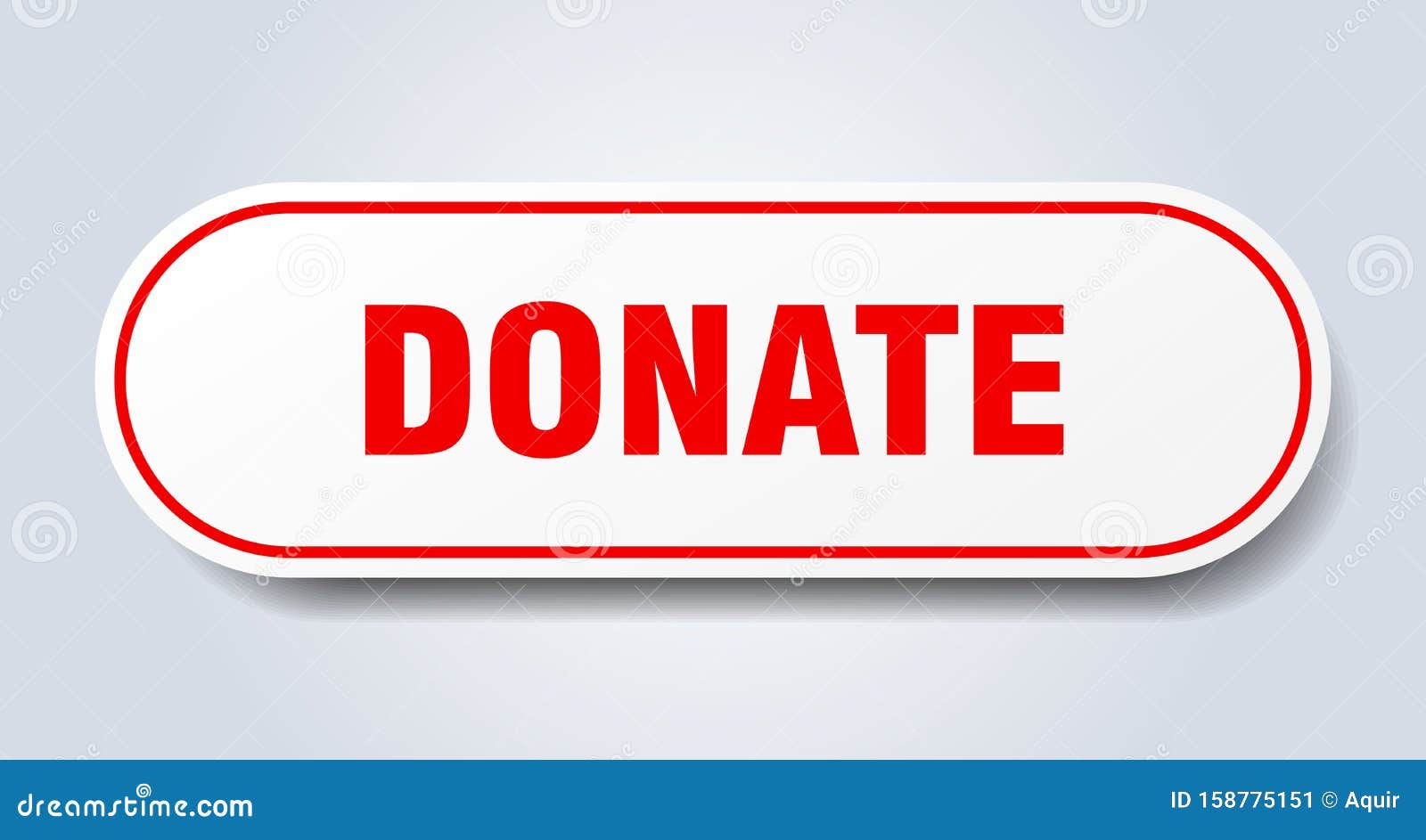 Donate sticker. stock vector. Illustration of paper - 158775151