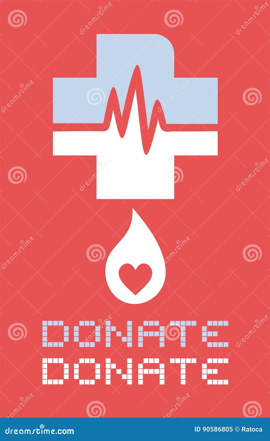 Donate symbol stock vector. Illustration of health, charity - 90586805