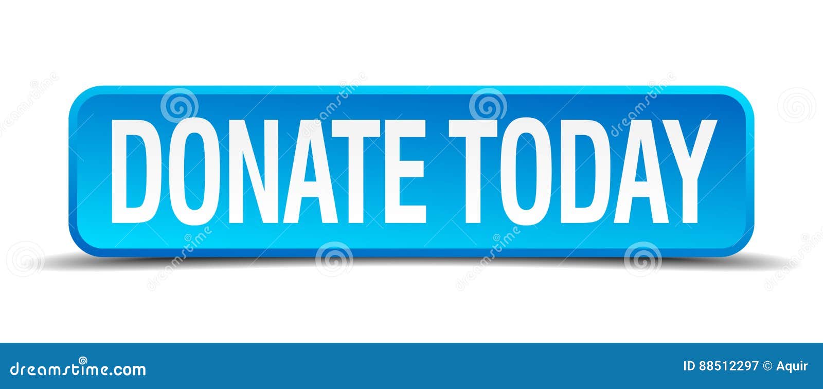 Donate Today Blue 3d Realistic Square Button Stock Vector ...