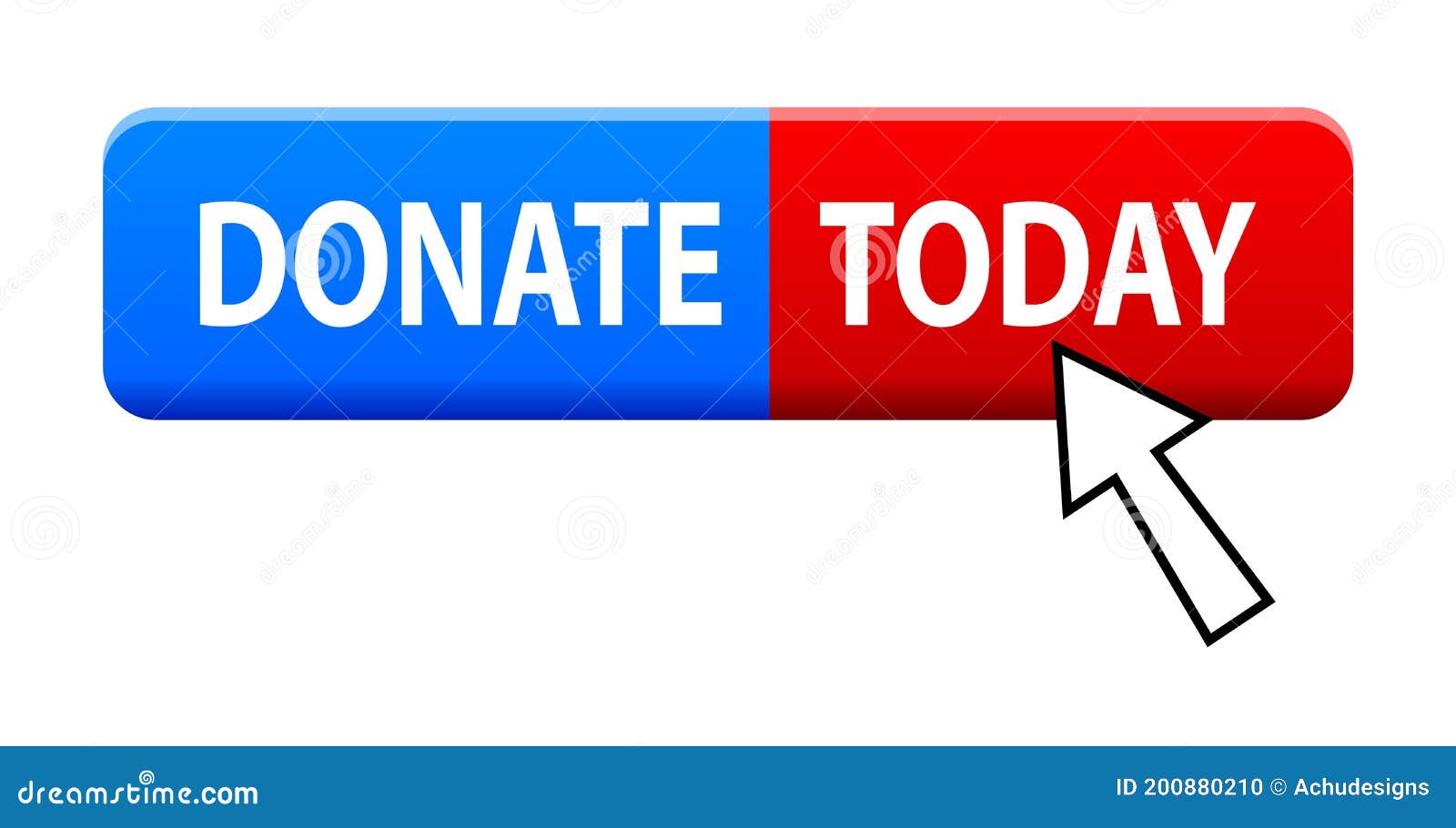 Donate today button stock vector. Illustration of donate - 200880210