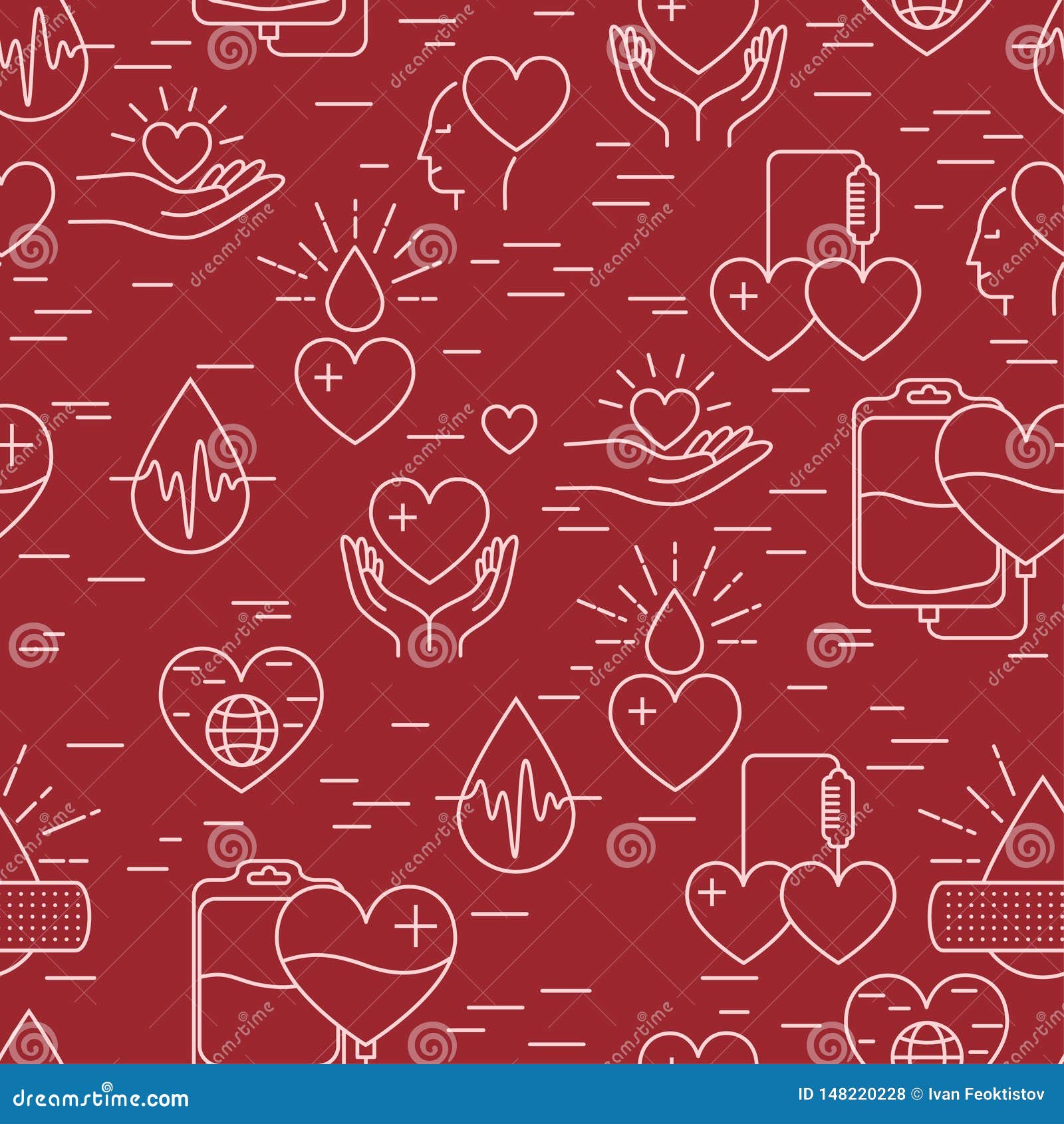 Donation Blood pattern stock vector. Illustration of symbol - 148220228
