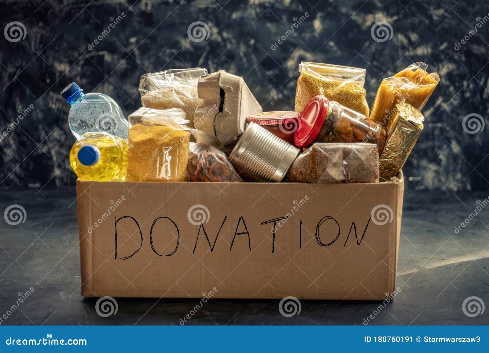 Donation Box Full of Different Products Stock Image - Image of poverty ...
