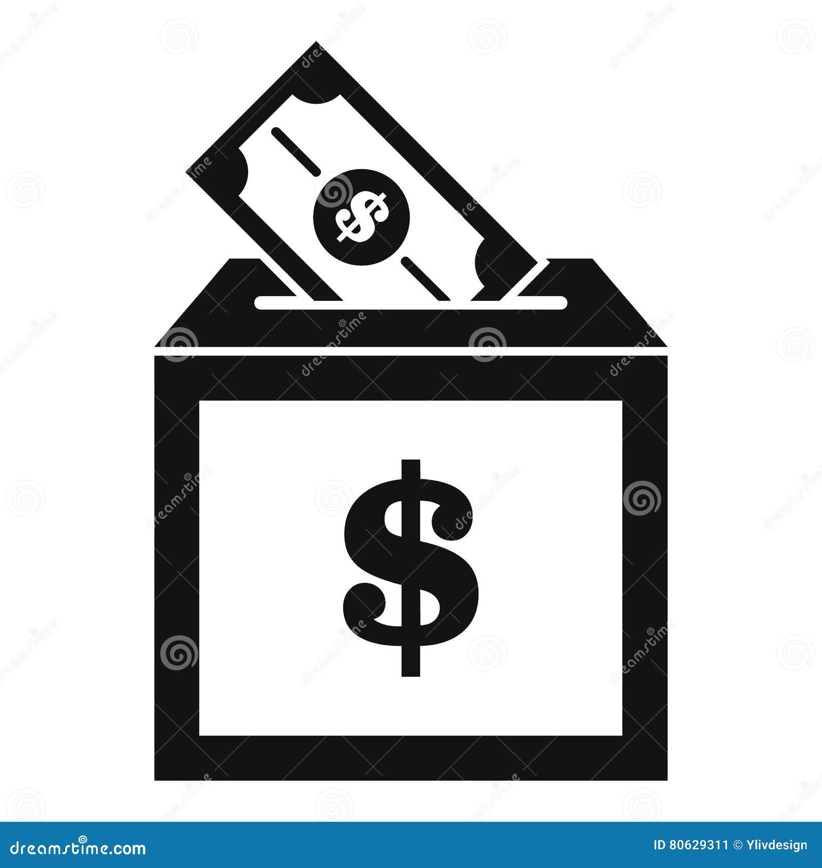 Donation Box Icon, Simple Style Stock Vector - Illustration of gift ...