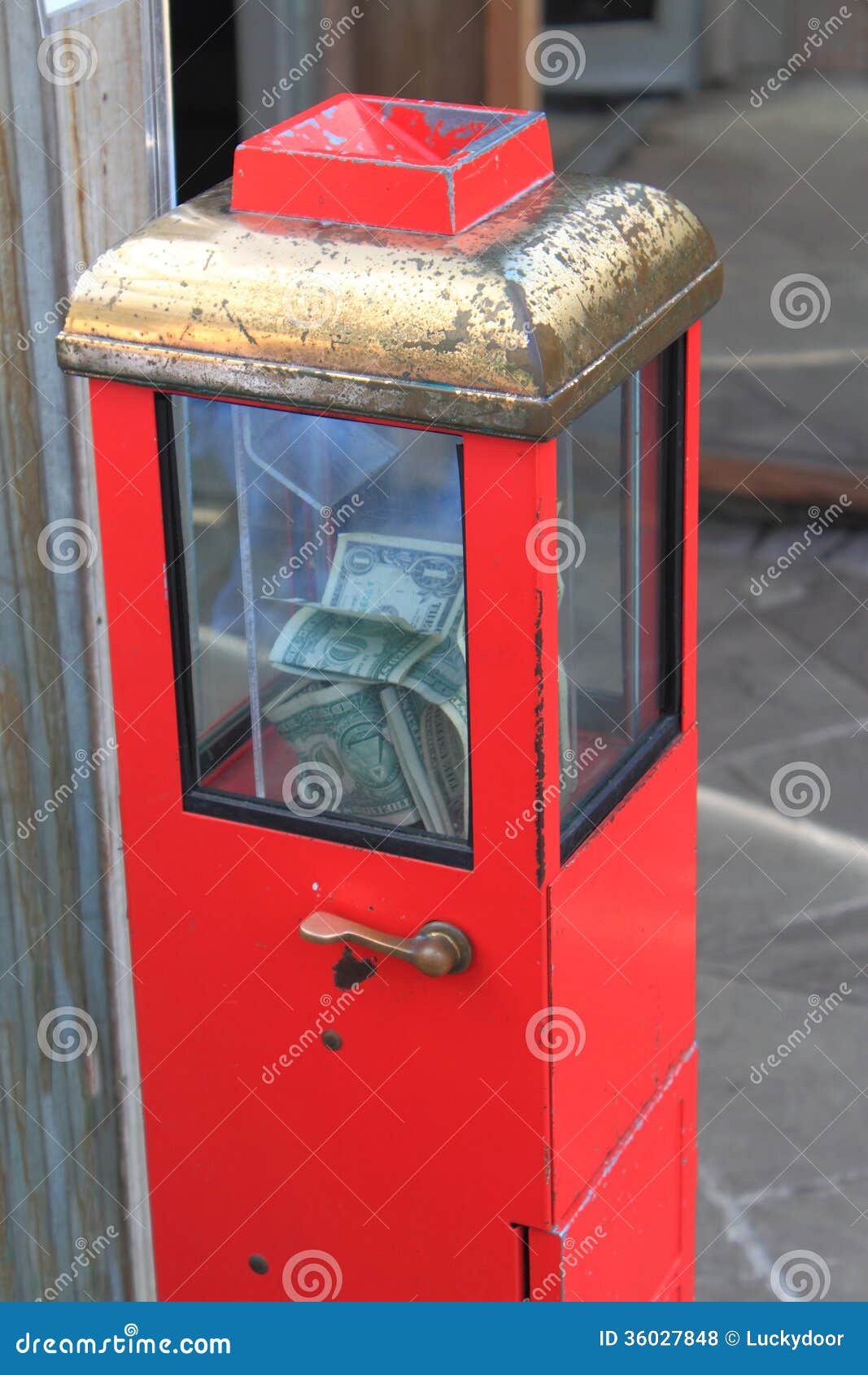 Donation Box stock photo. Image of charity, glass, dollars - 36027848