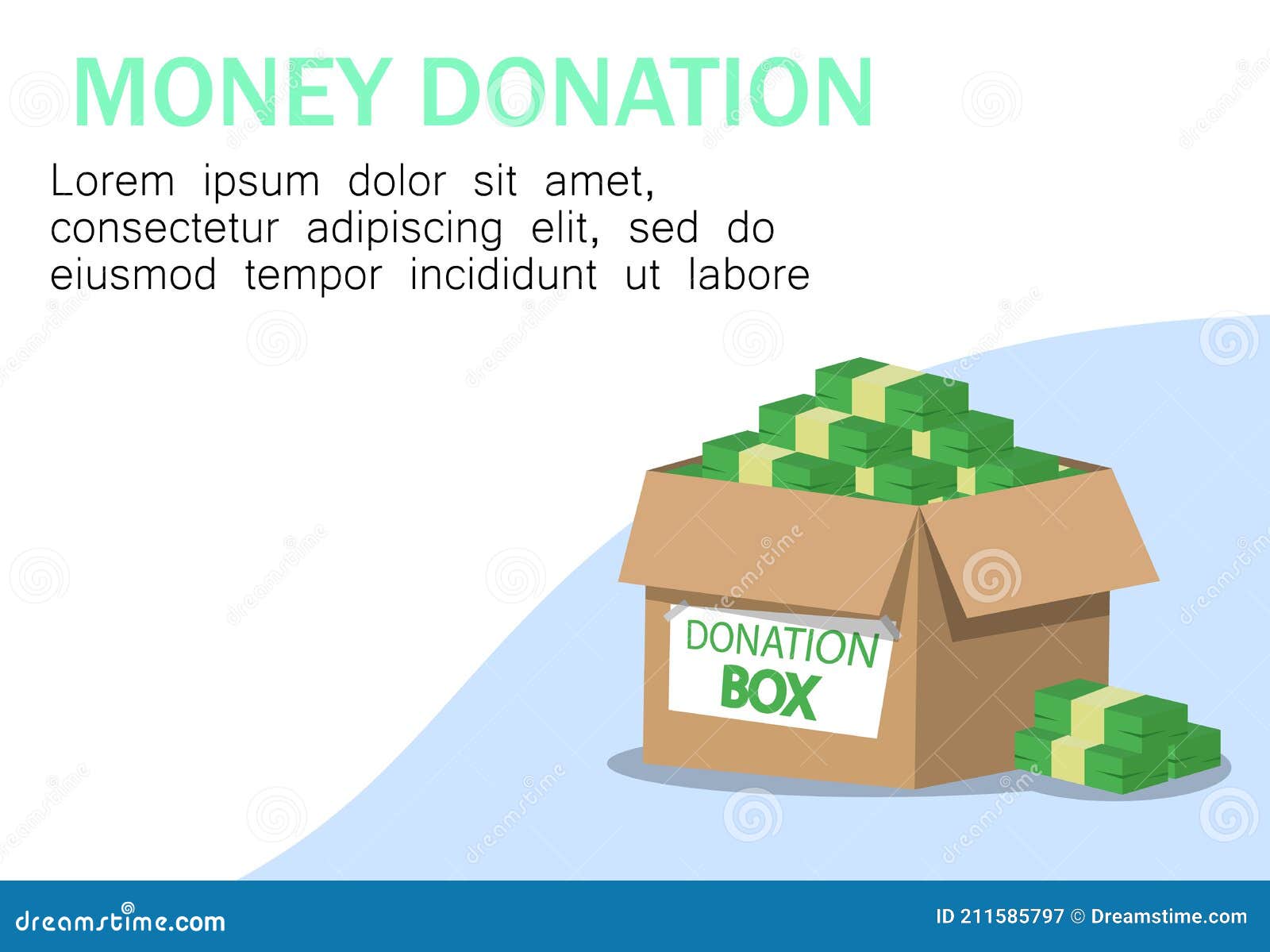 Donation box. Vector stock vector. Illustration of help - 211585797
