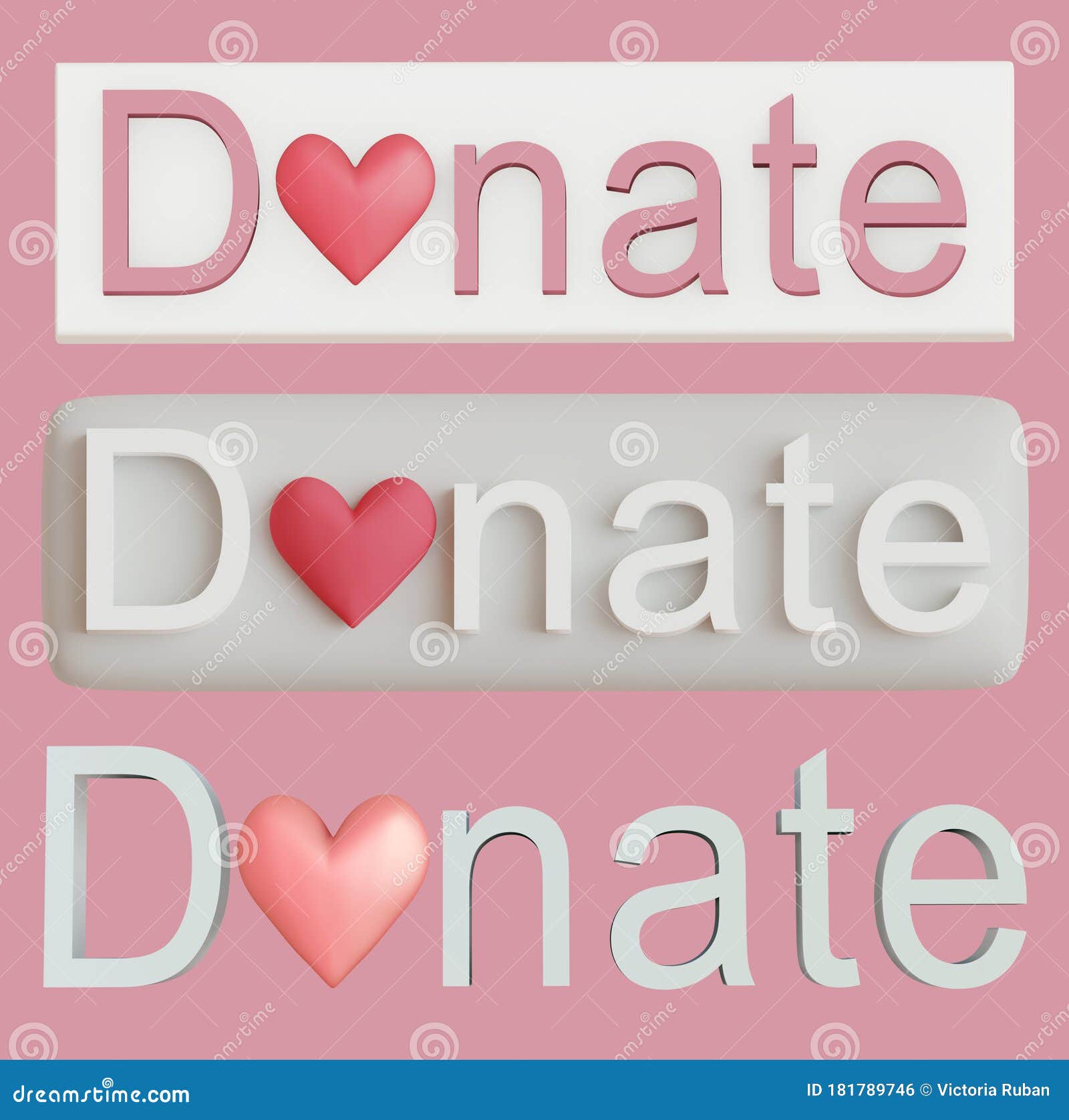 Donation Button with a Heart, Donation Concept. for Use on Websites ...