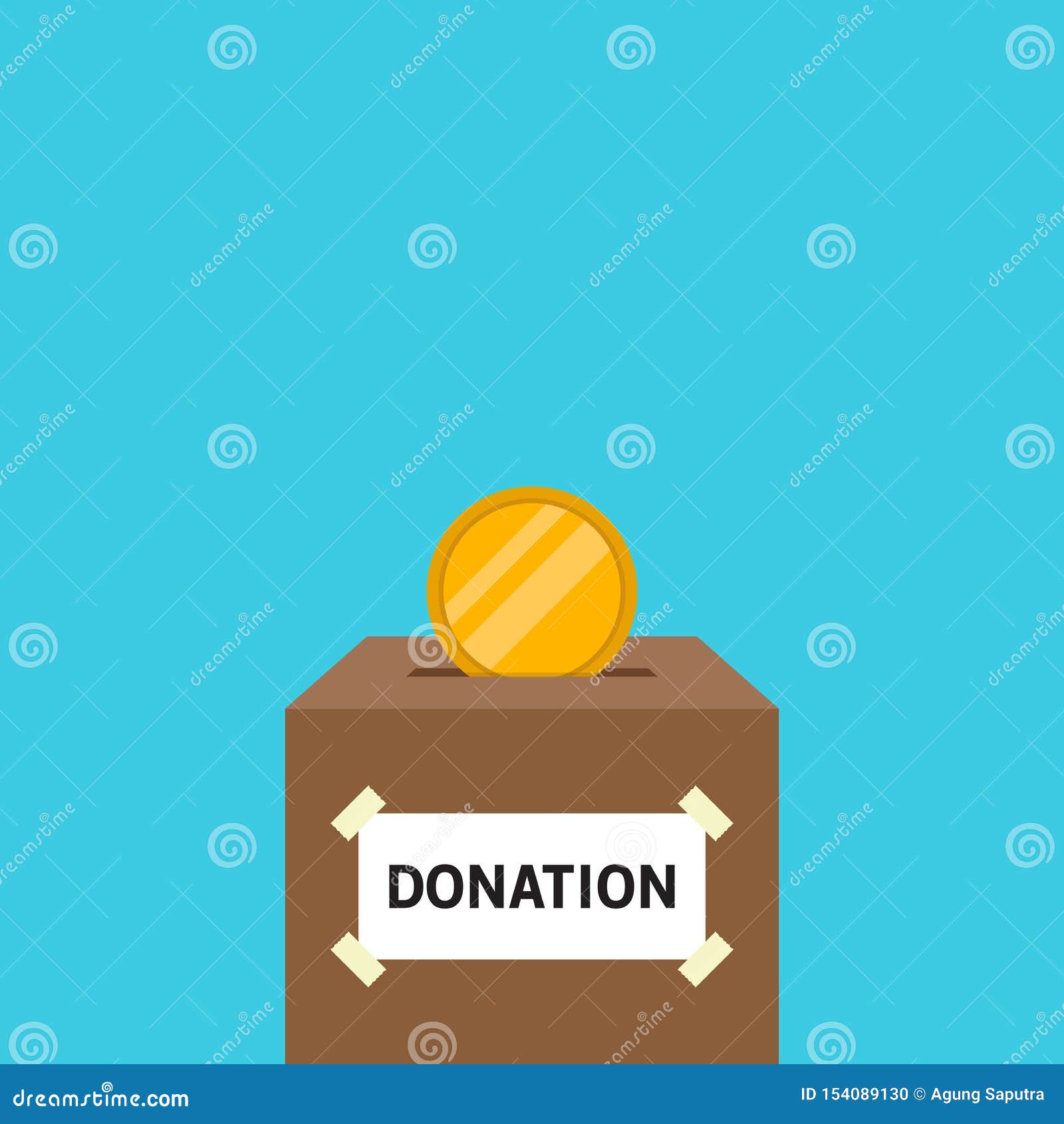 Donation Concept Flat Design Vector Illustration Stock Vector ...