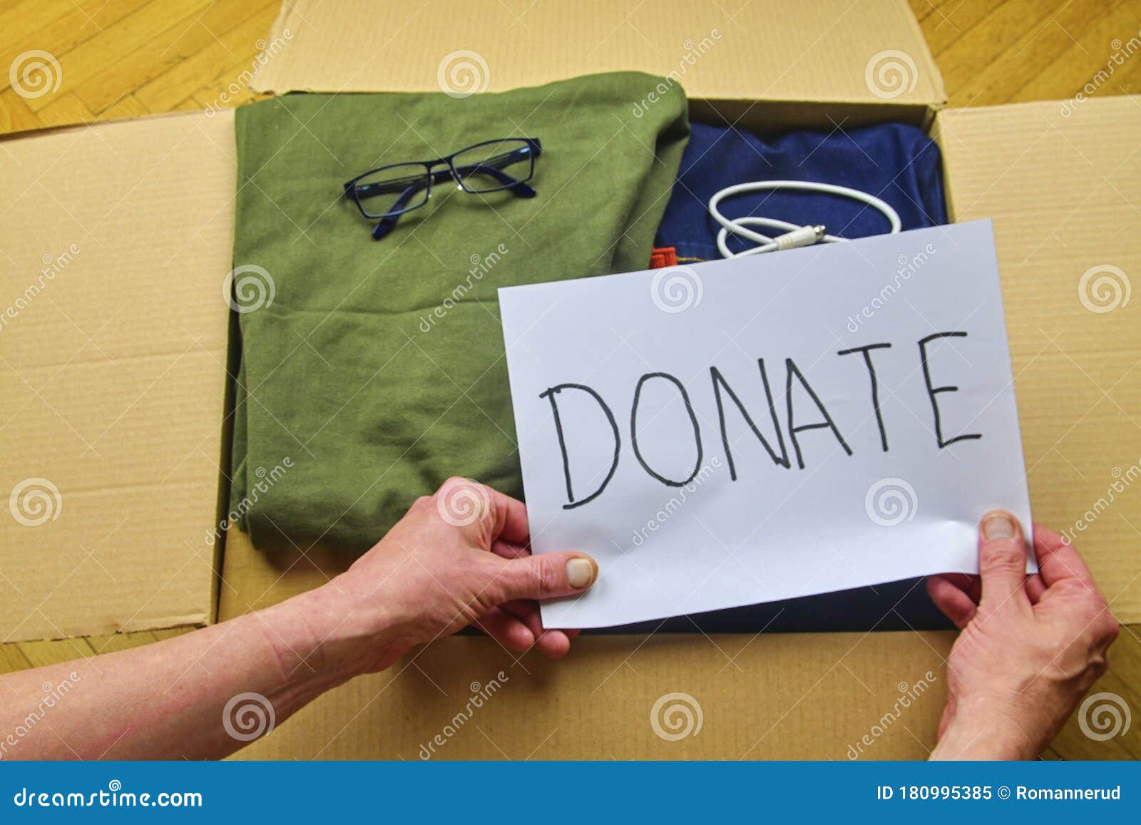 Donation Concepts with Hands of Man Holding Text DONATE . Giving and ...