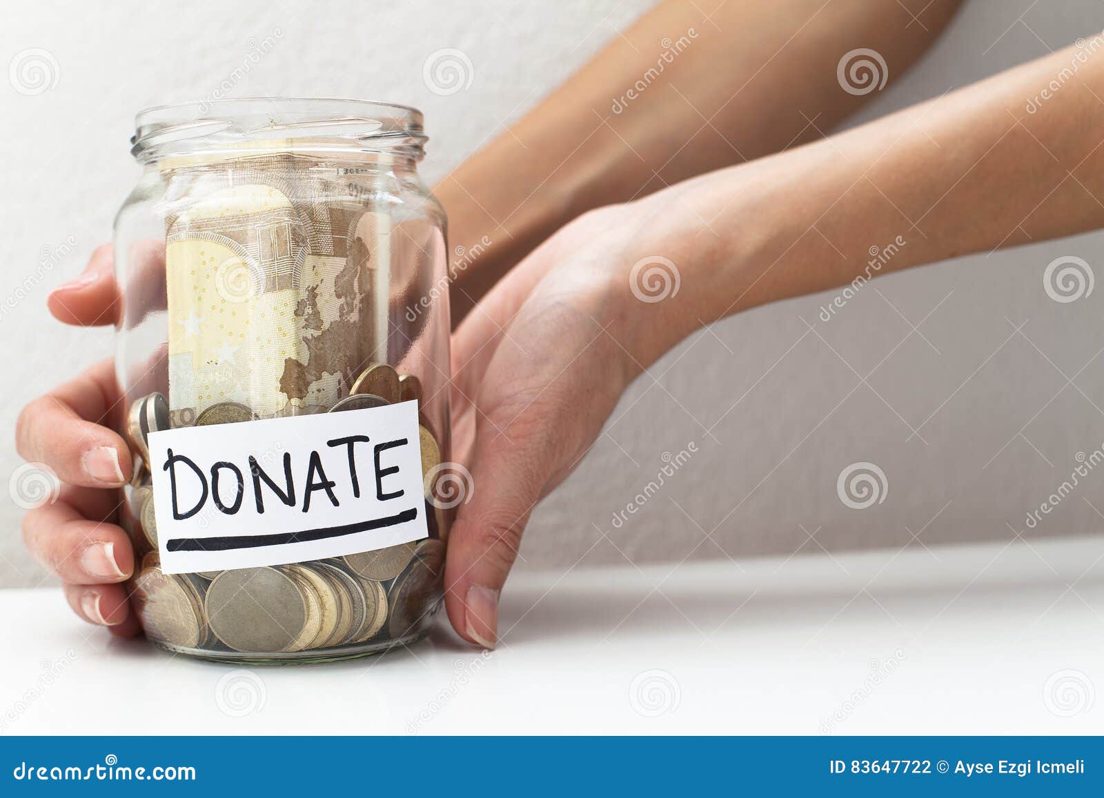 Donation stock photo. Image of hand, charity, holding - 83647722