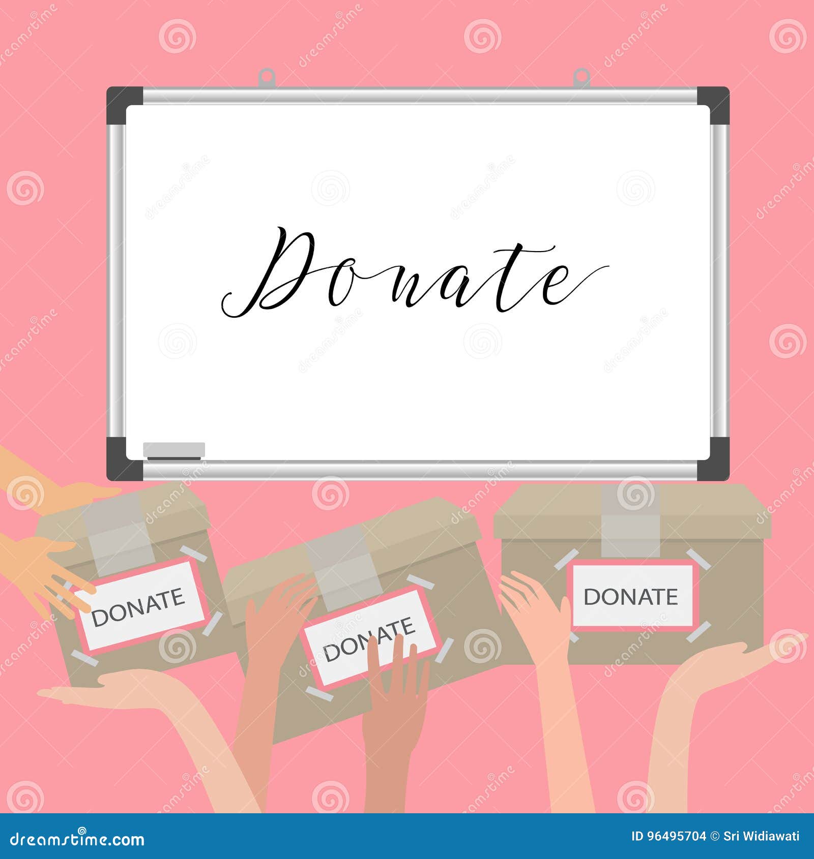 Donation Fundraiser Hands Holding Box Charity Giving Support Others ...