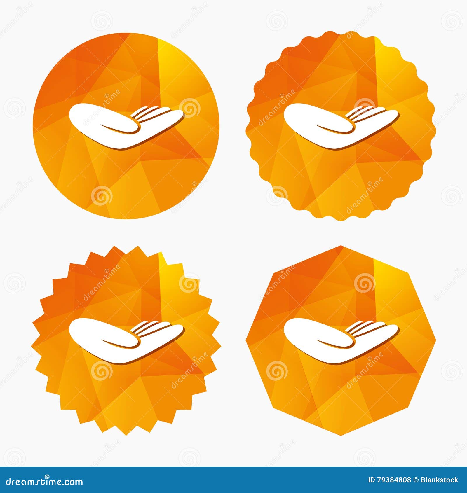 Donation Hand Sign Icon. Charity or Endowment. Stock Vector ...