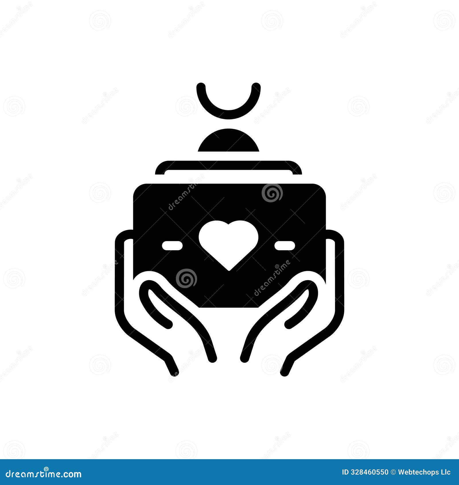 Black Solid Icon for Donation, Alms Deed and Donate Stock Illustration ...