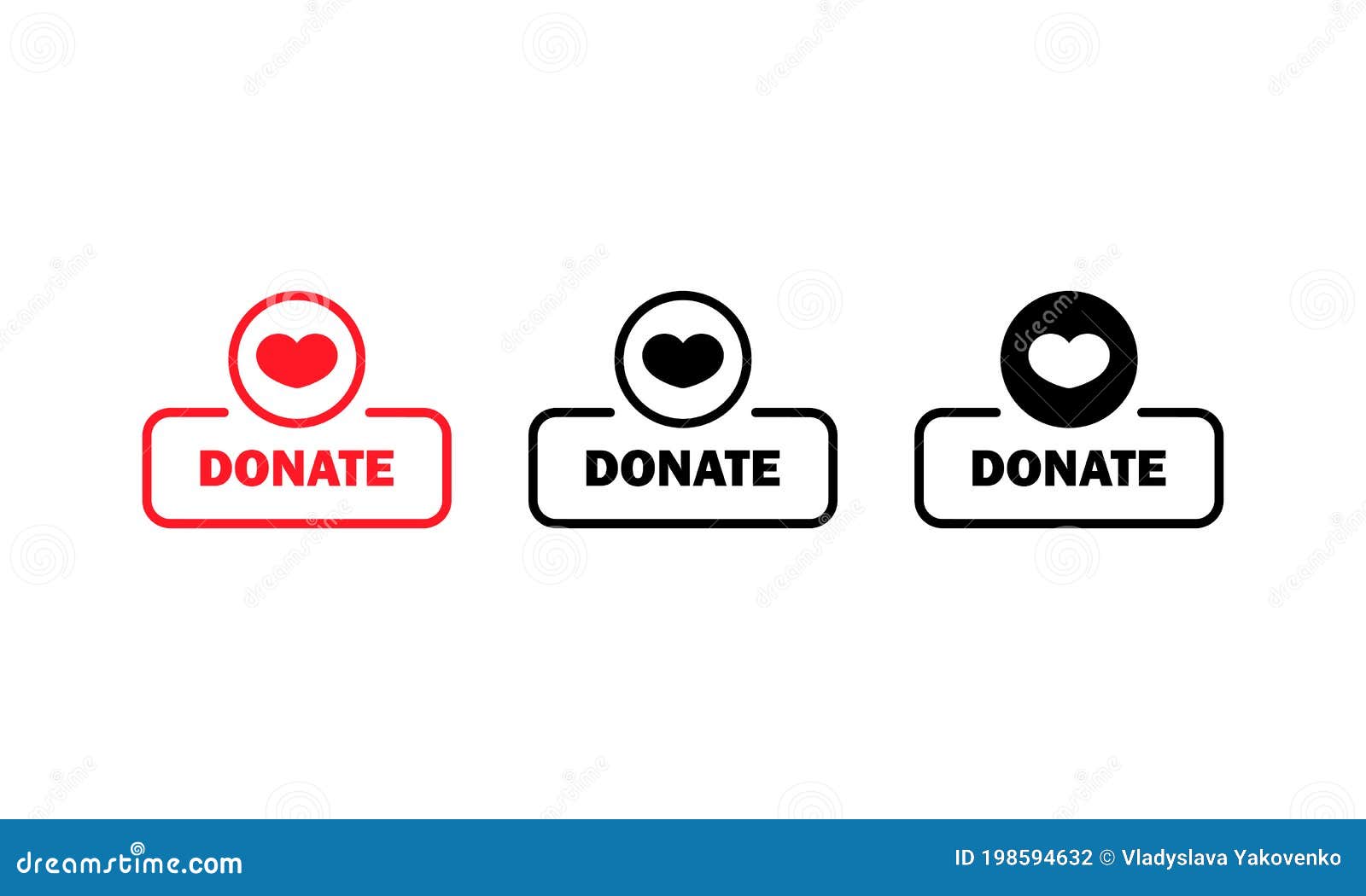 Donation Icon. Banner with Heart. Blood Donation Sing. Vector EPS 10 ...