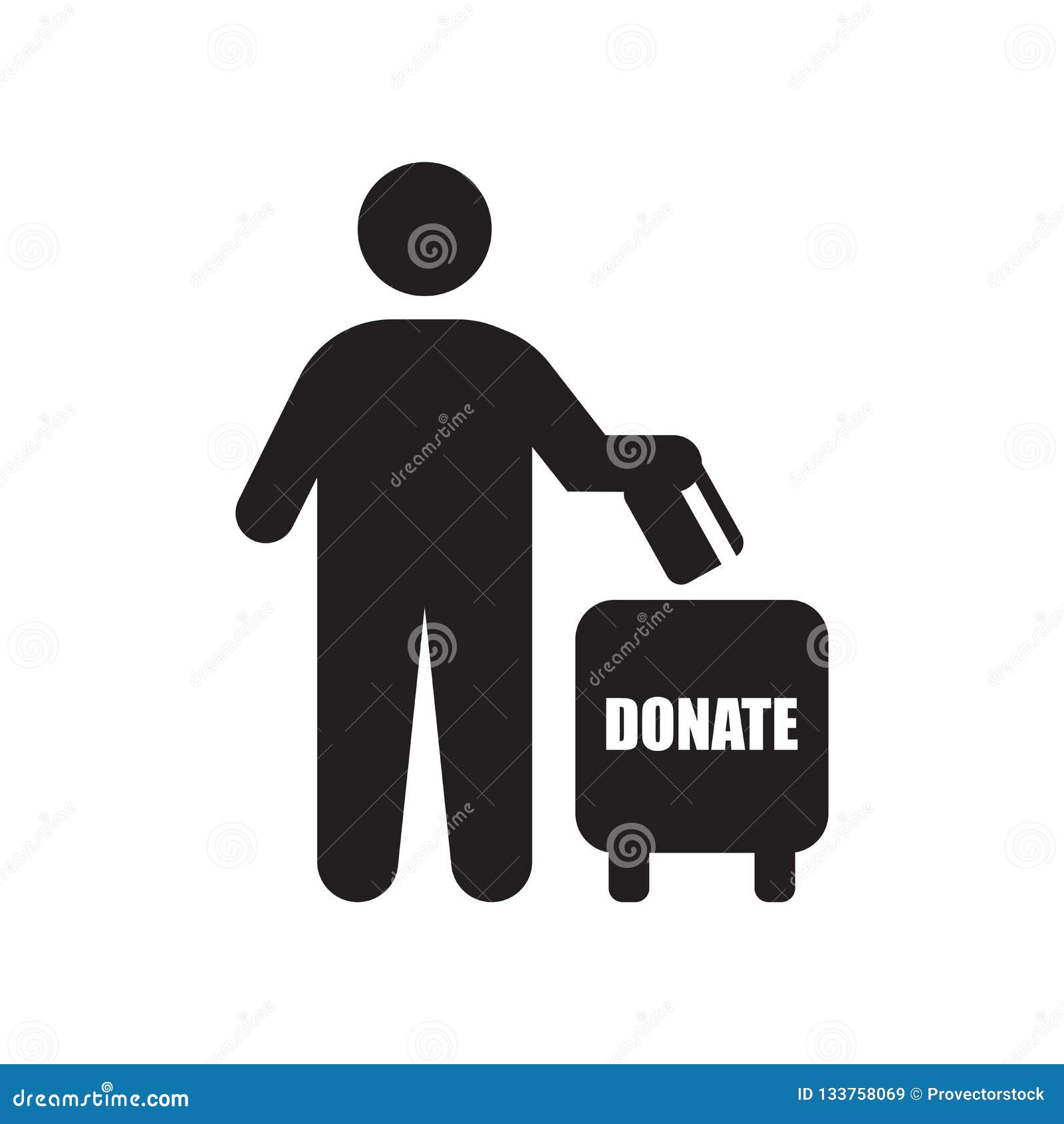 Donation Icon Vector Sign and Symbol Isolated on White Background ...