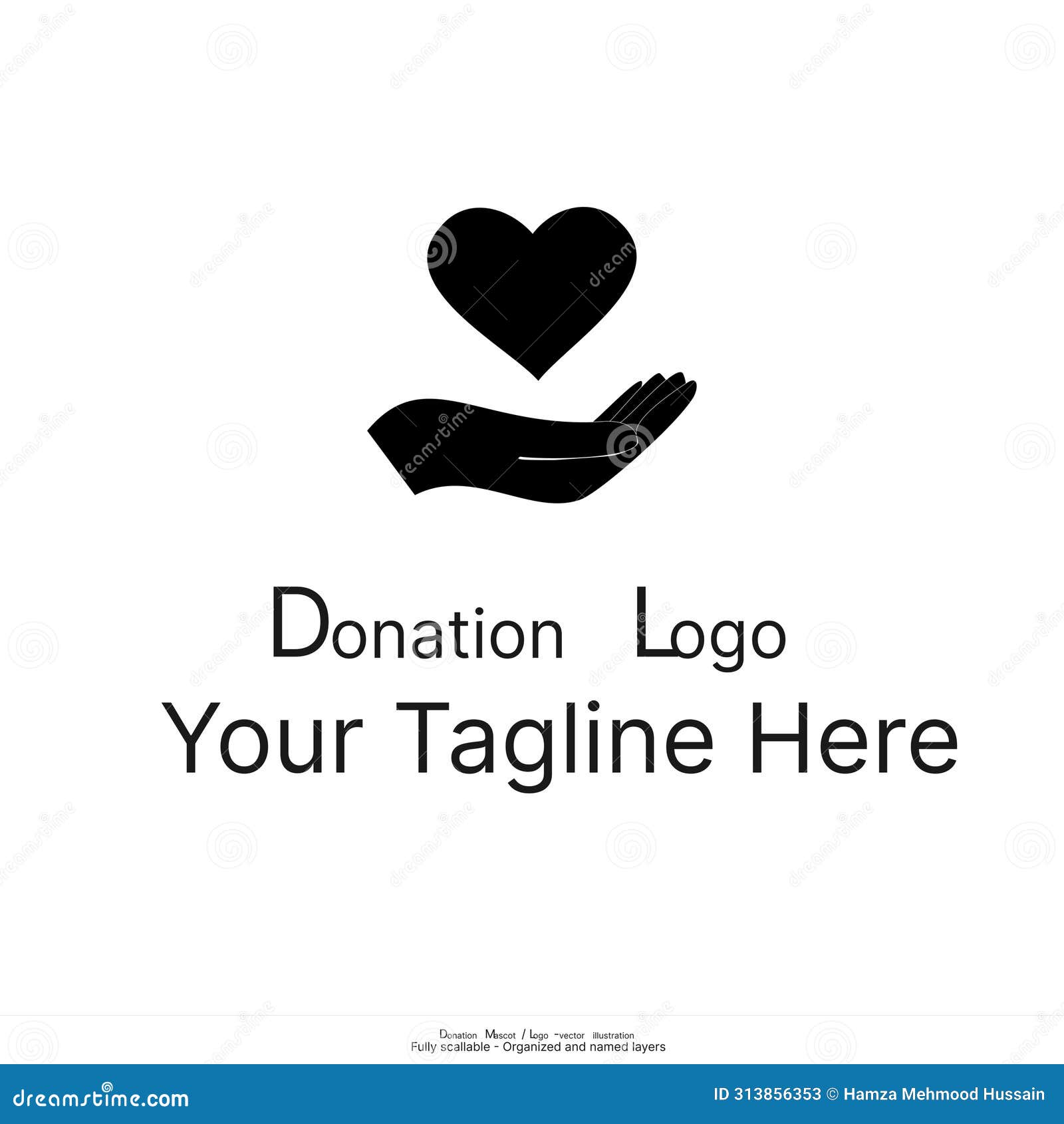 Donation Logo, Spreading Love Illustration Vector Stock Vector ...