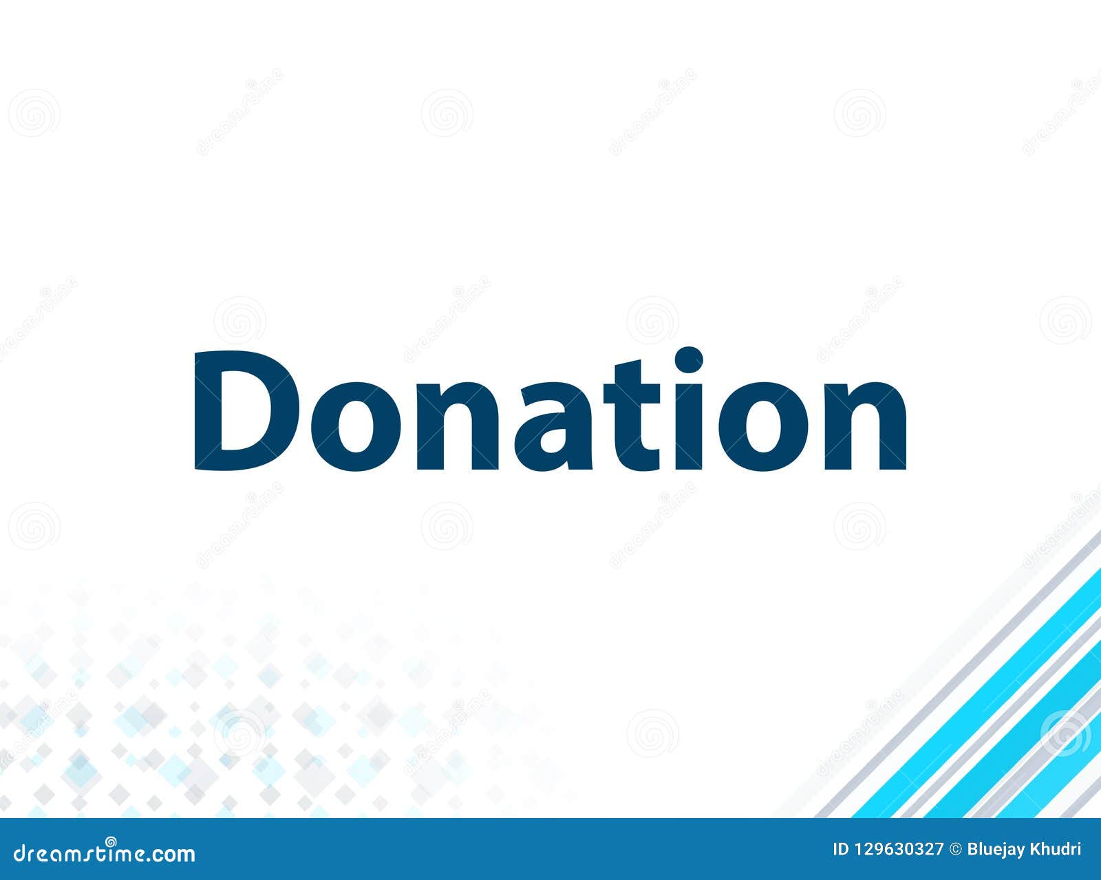 Donation Modern Flat Design Blue Abstract Background Stock Illustration ...