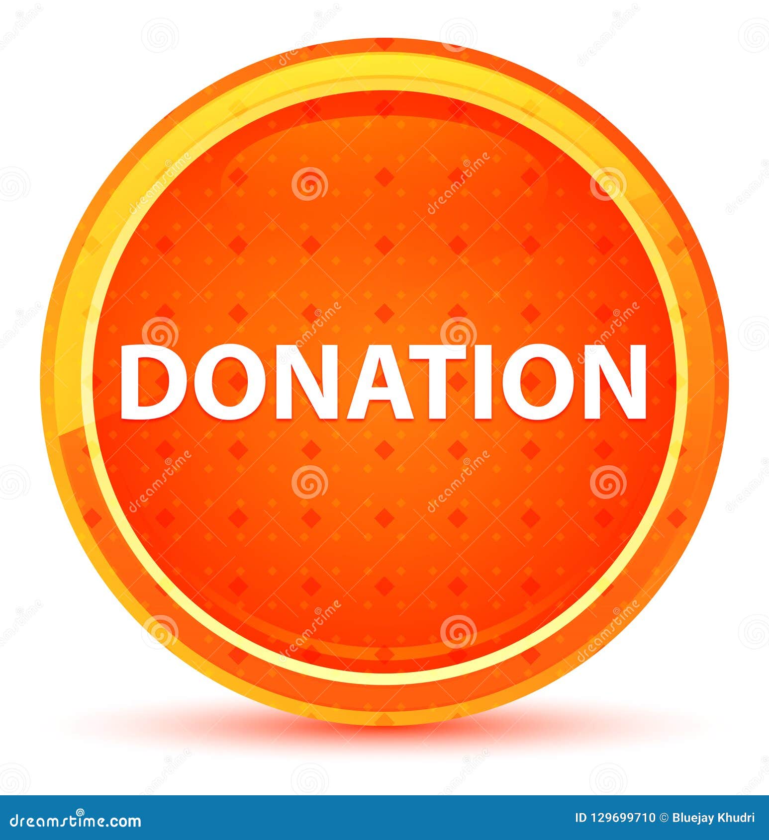 Donation Natural Orange Round Button Stock Illustration - Illustration ...