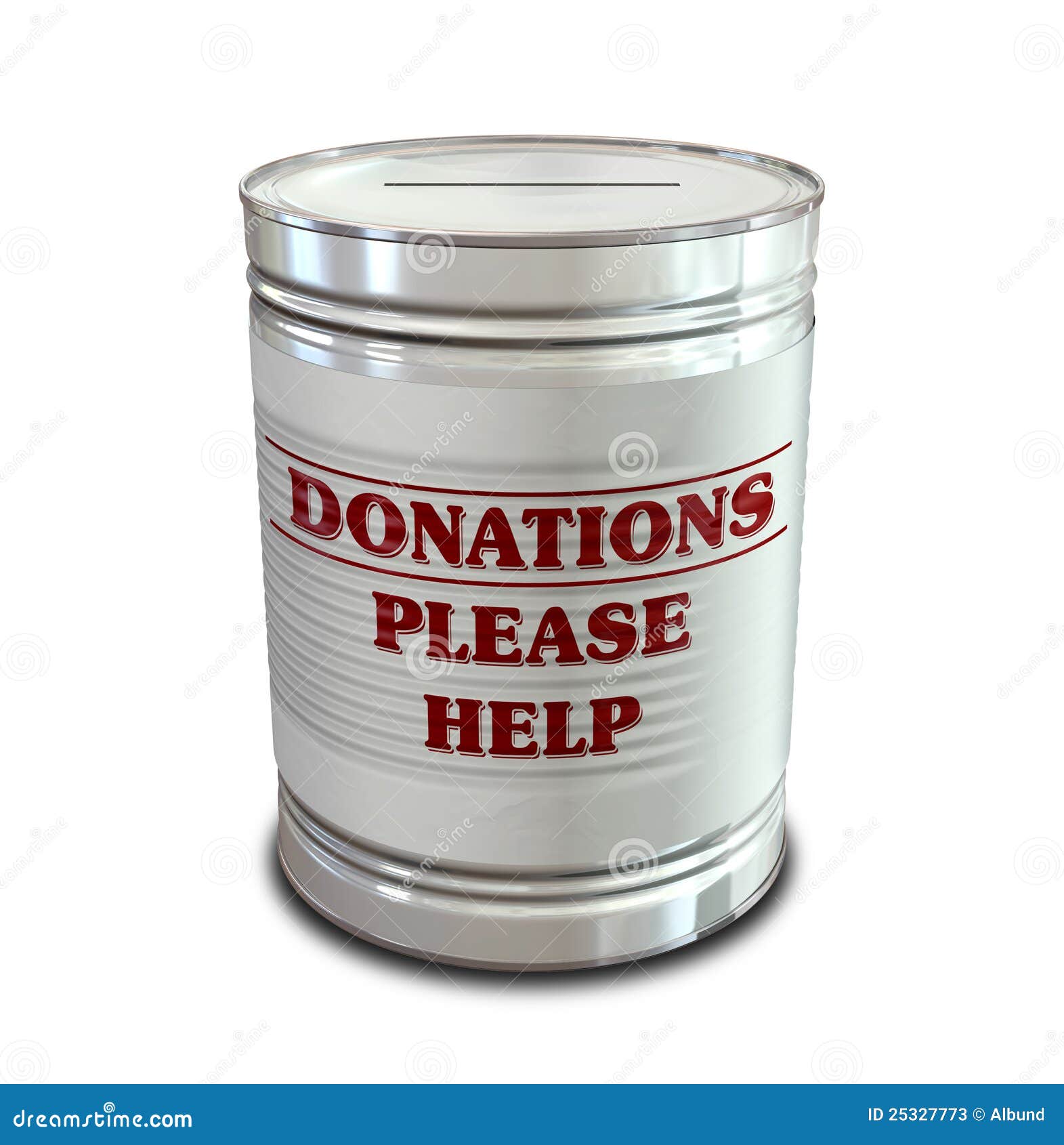 Donation Tin Can stock illustration. Illustration of cause - 25327773