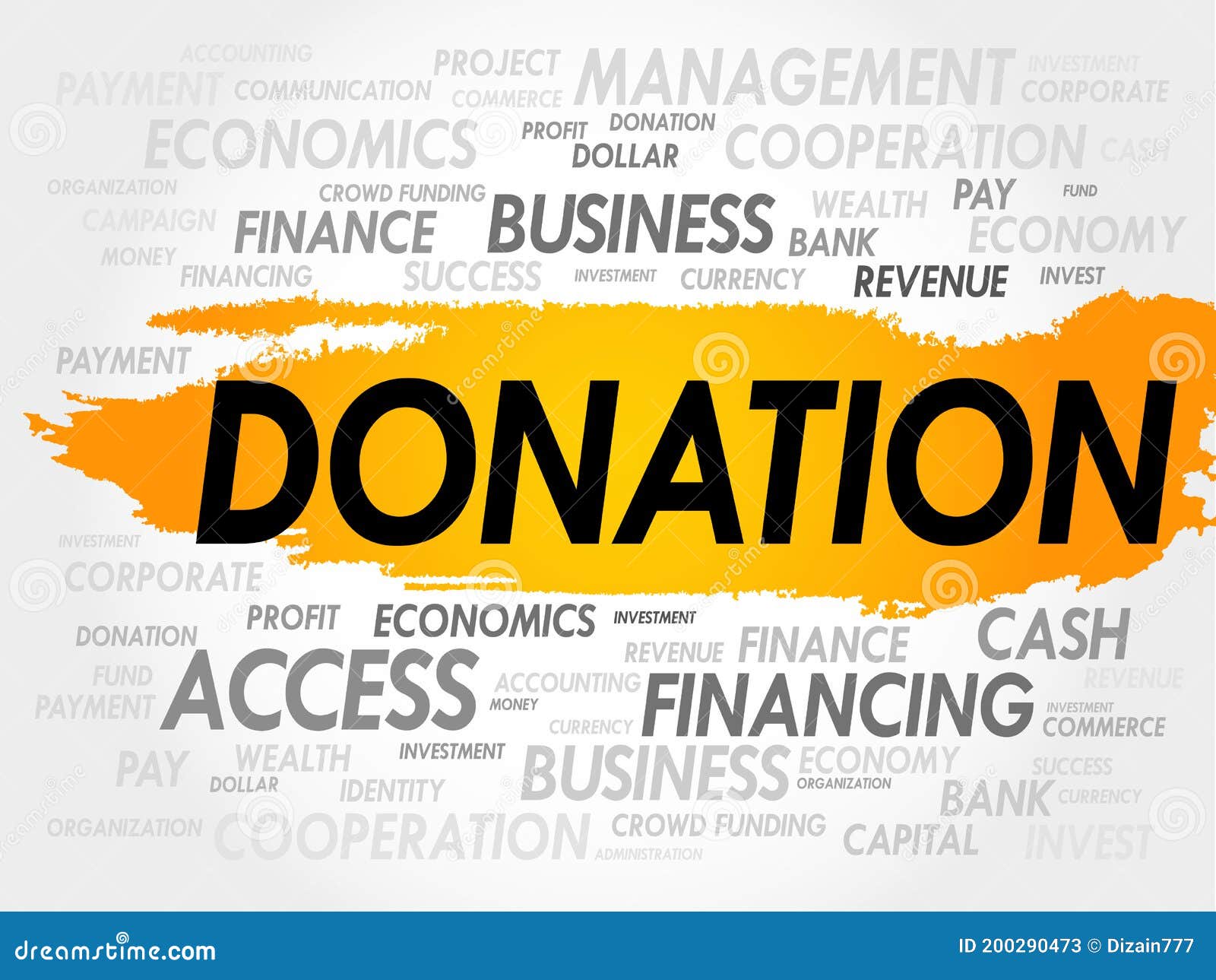 DONATION word cloud stock illustration. Illustration of finance - 200290473