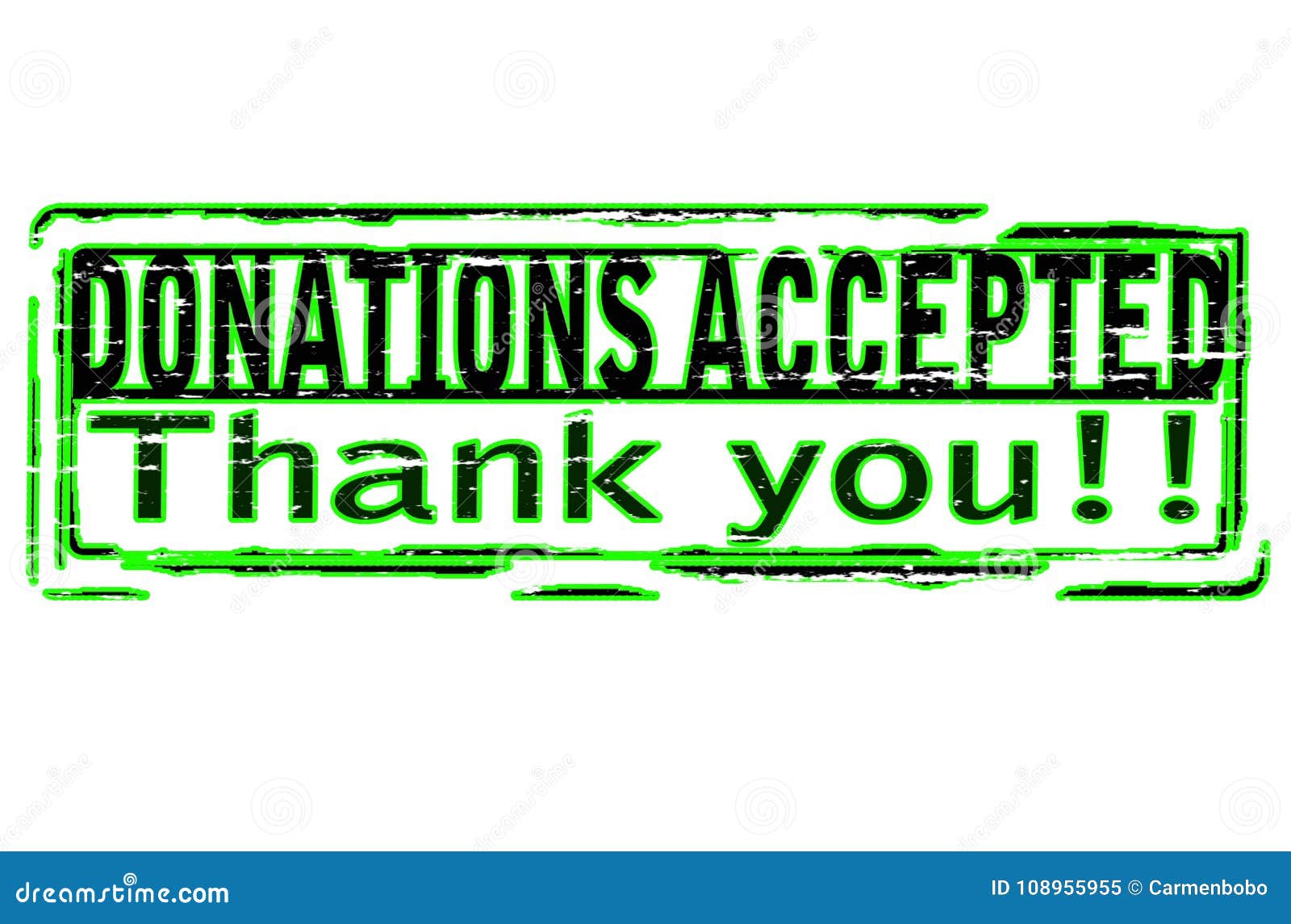 Donations accepted stock illustration. Illustration of accepted - 108955955