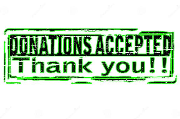 Donations accepted stock illustration. Illustration of accepted - 108955955