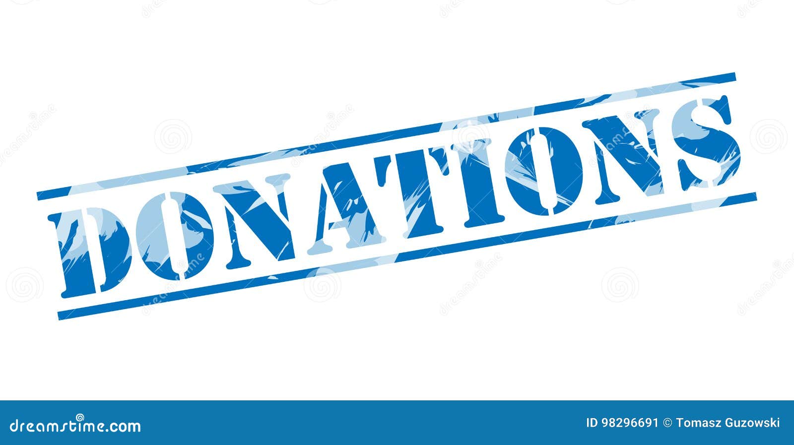 Donations blue stamp stock illustration. Illustration of background ...