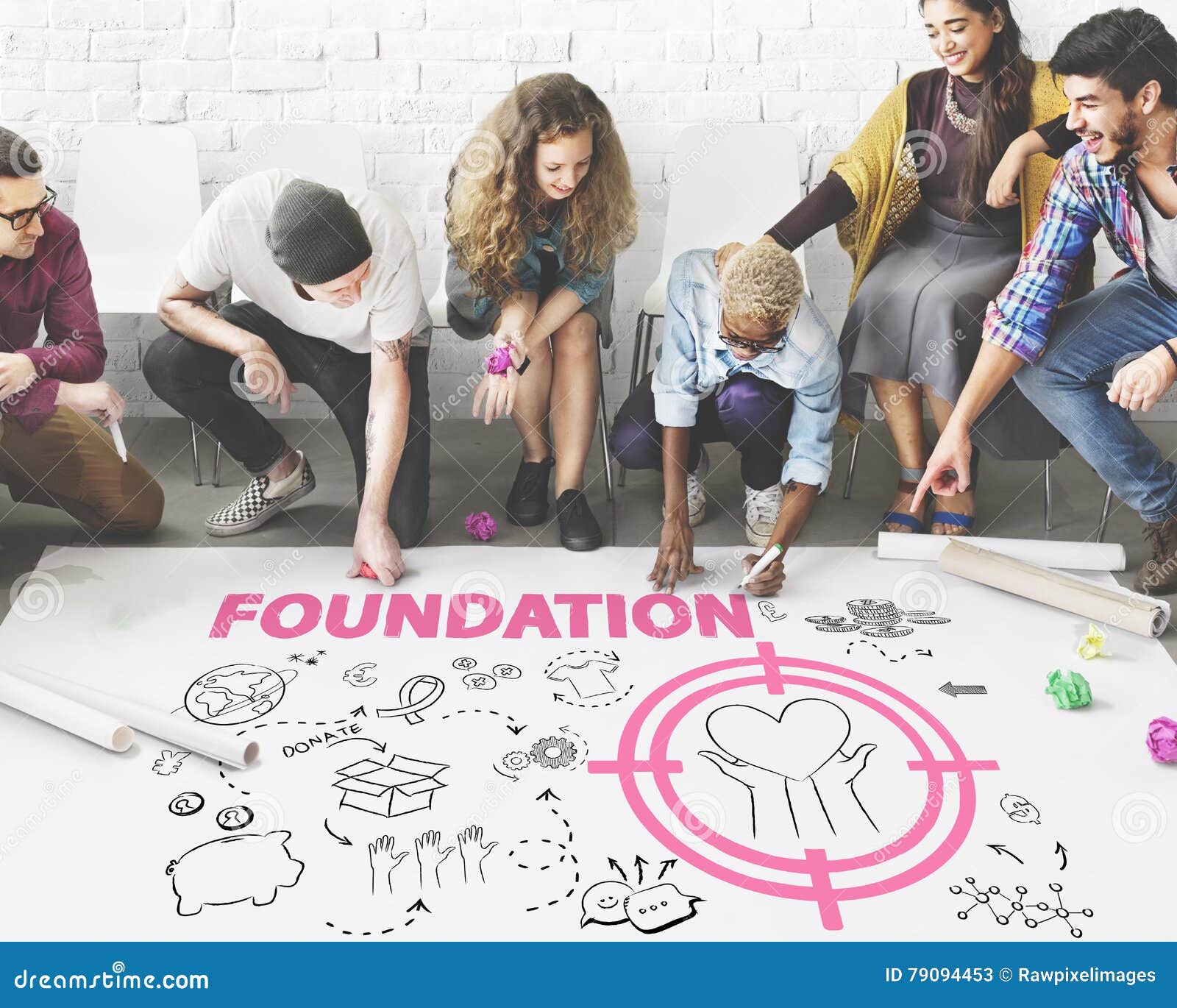 Donations Foundation Giving Help Welfare Charity Concept Stock Image ...