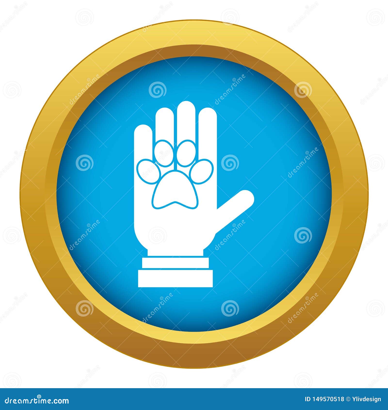 Donations for Pets Icon Blue Vector Isolated Stock Vector ...