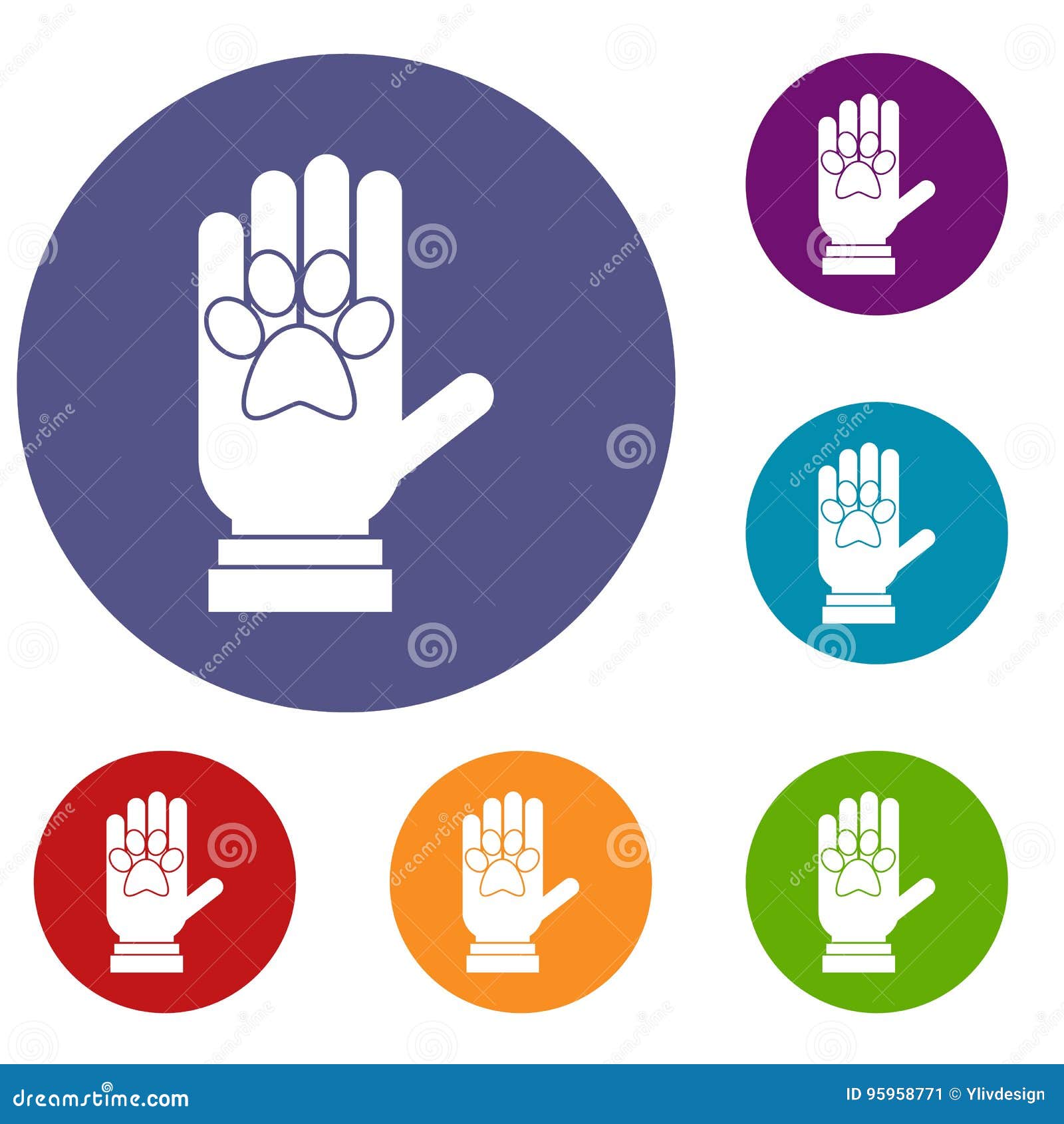 Donations for Pets Icons Set Stock Vector - Illustration of ...