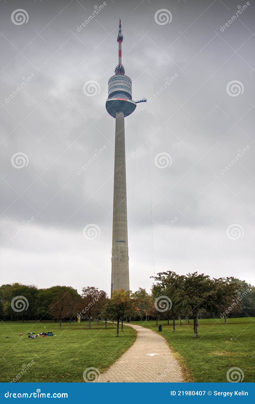 Donauturm Vienna (TV Tower) Stock Image - Image of austria, donaupark ...