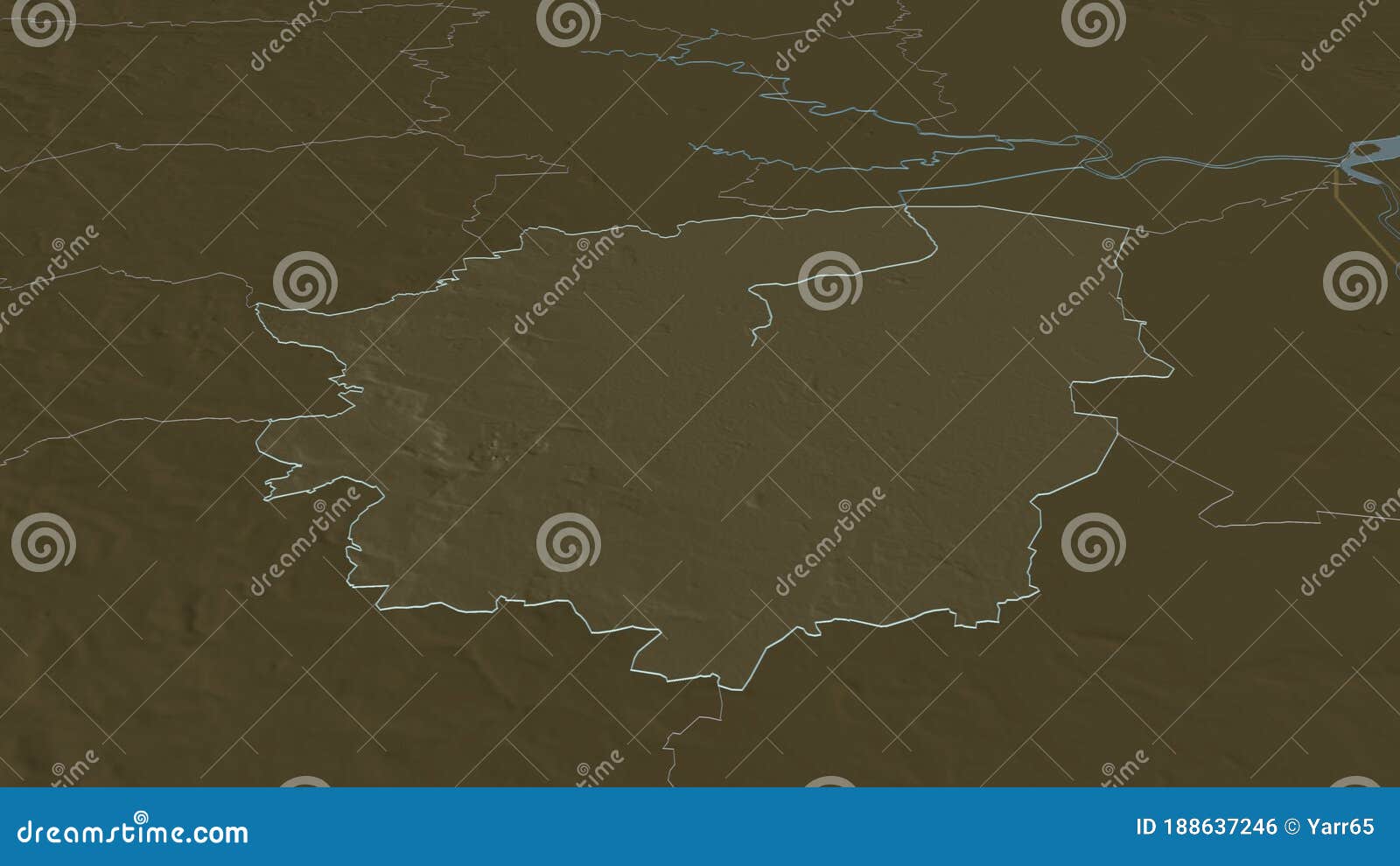 Doncaster, England - Outlined. Administrative Stock Illustration ...