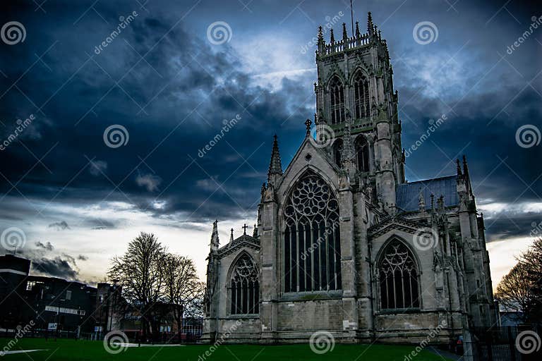 Doncaster Minster editorial stock image. Image of moody - 66843099
