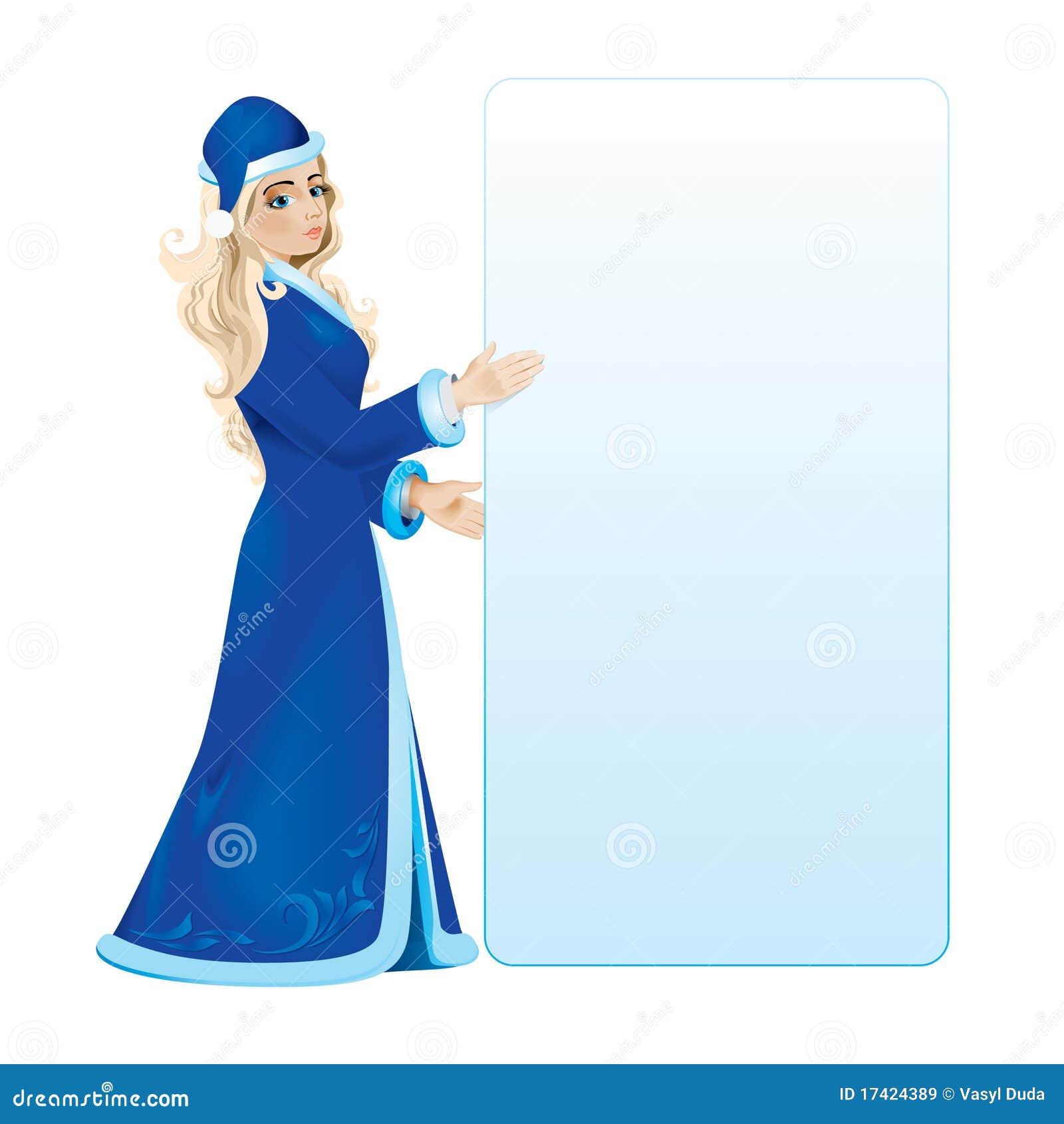 Doncella de la nieve ilustración del vector. Ilustración de sombrero ...