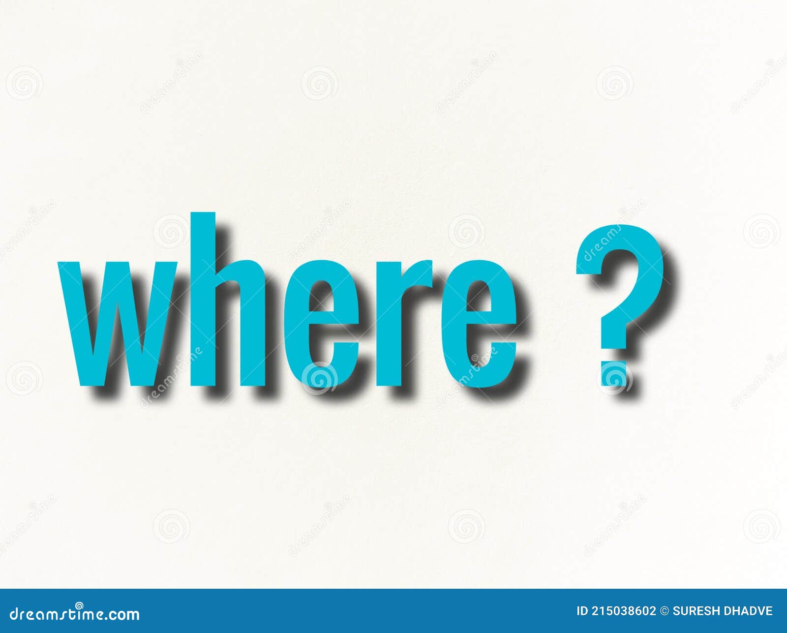 Donde Ilustración 3d De Texto De Palabra Stock de ilustración ...