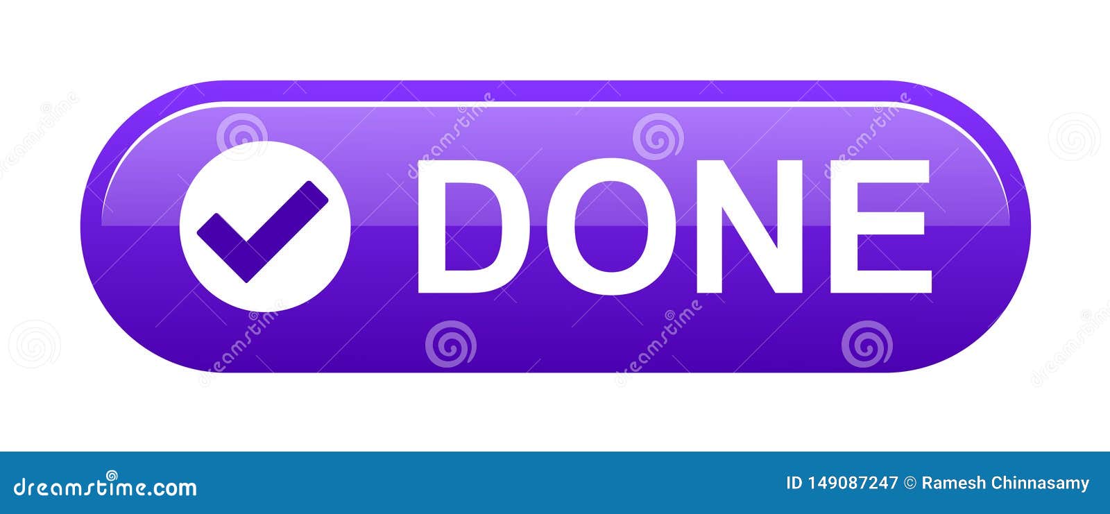 Done button stock vector. Illustration of banner, background - 149087247