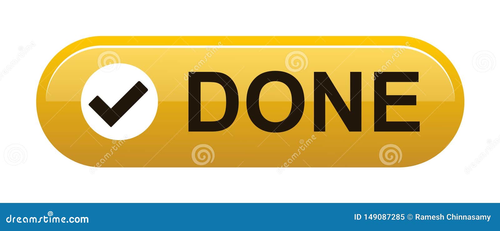 Done button stock vector. Illustration of graphics, achieve - 149087285