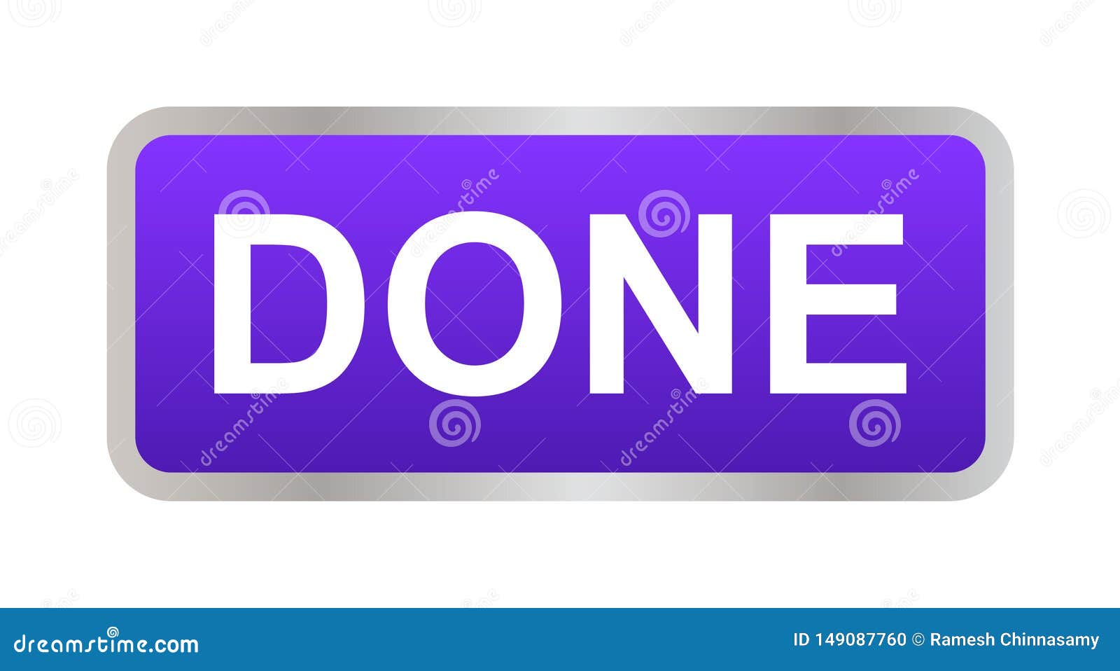 Done button stock vector. Illustration of button, concept - 149087760