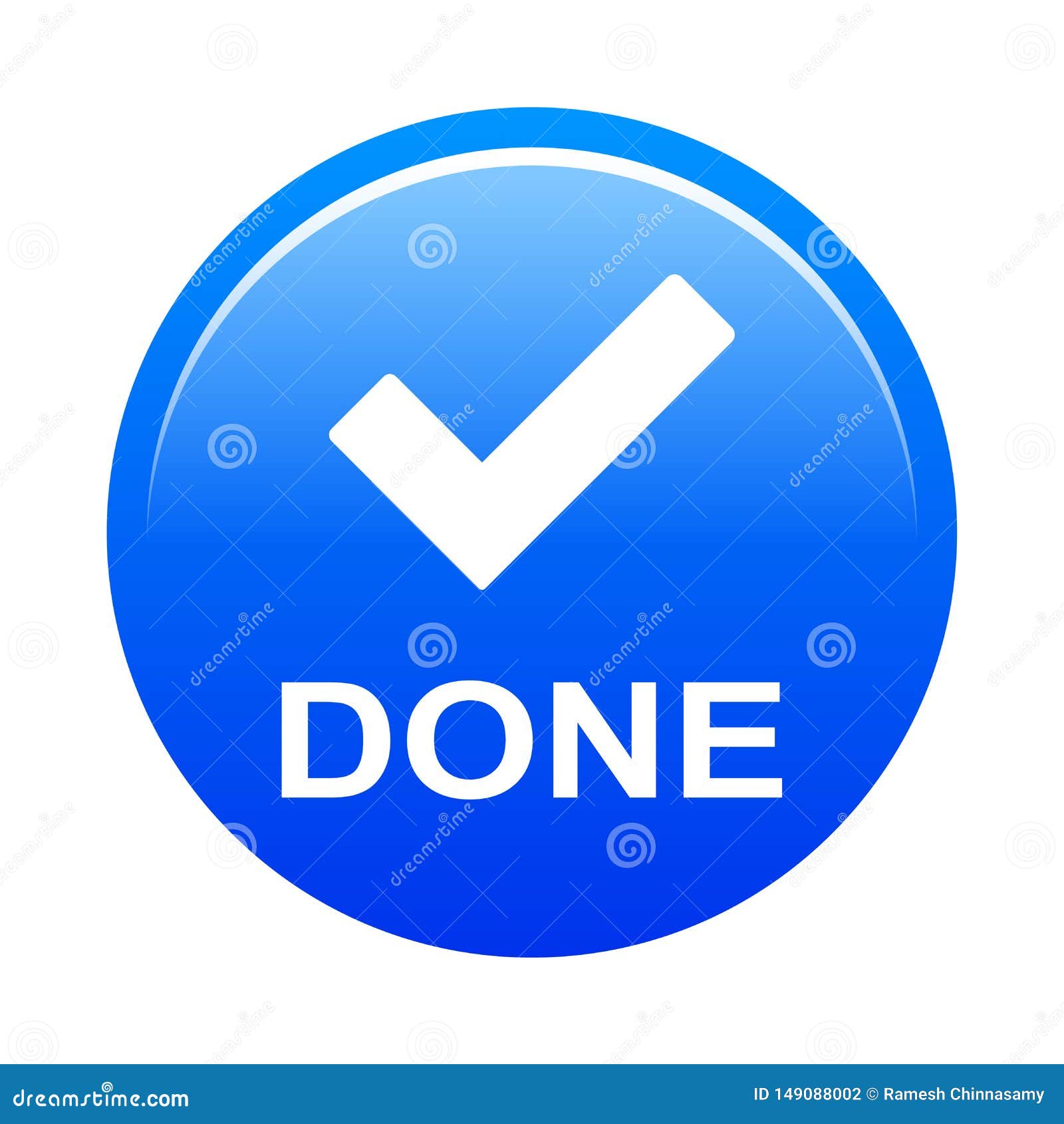 Done button stock vector. Illustration of good, expression - 149088002