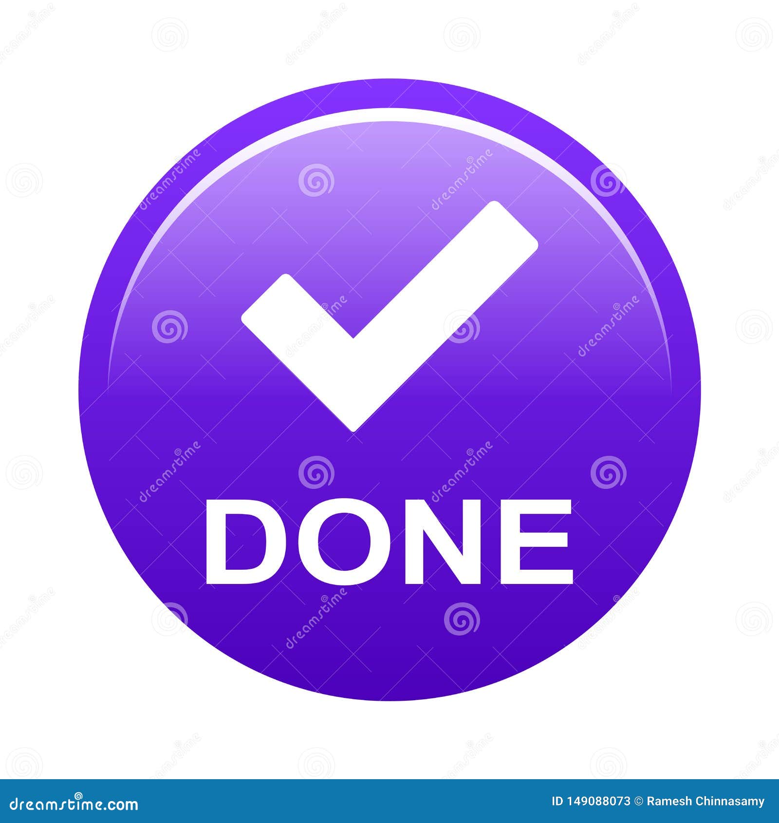 Done button stock vector. Illustration of education - 149088073