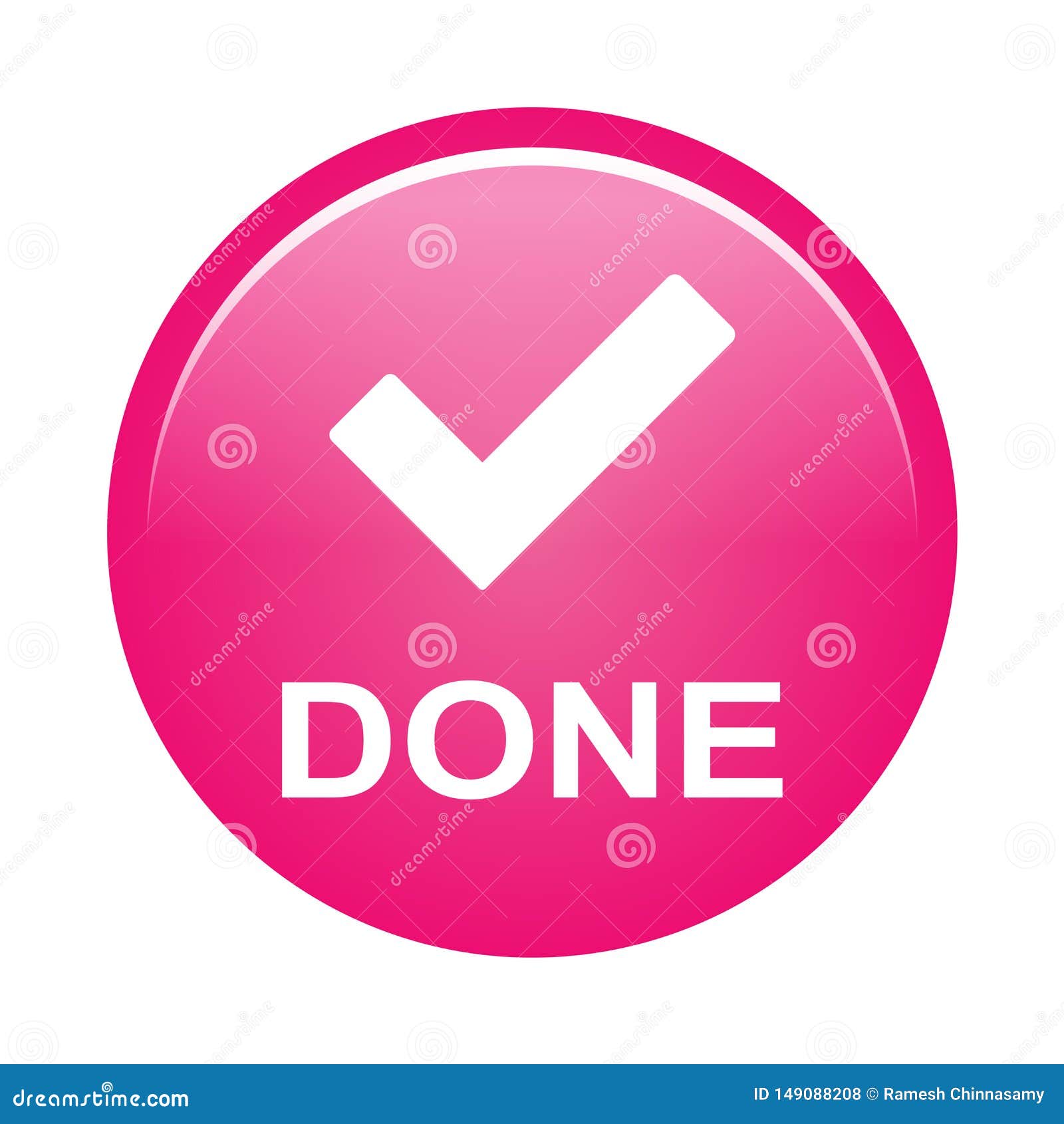 Done button stock vector. Illustration of computer, graphic - 149088208