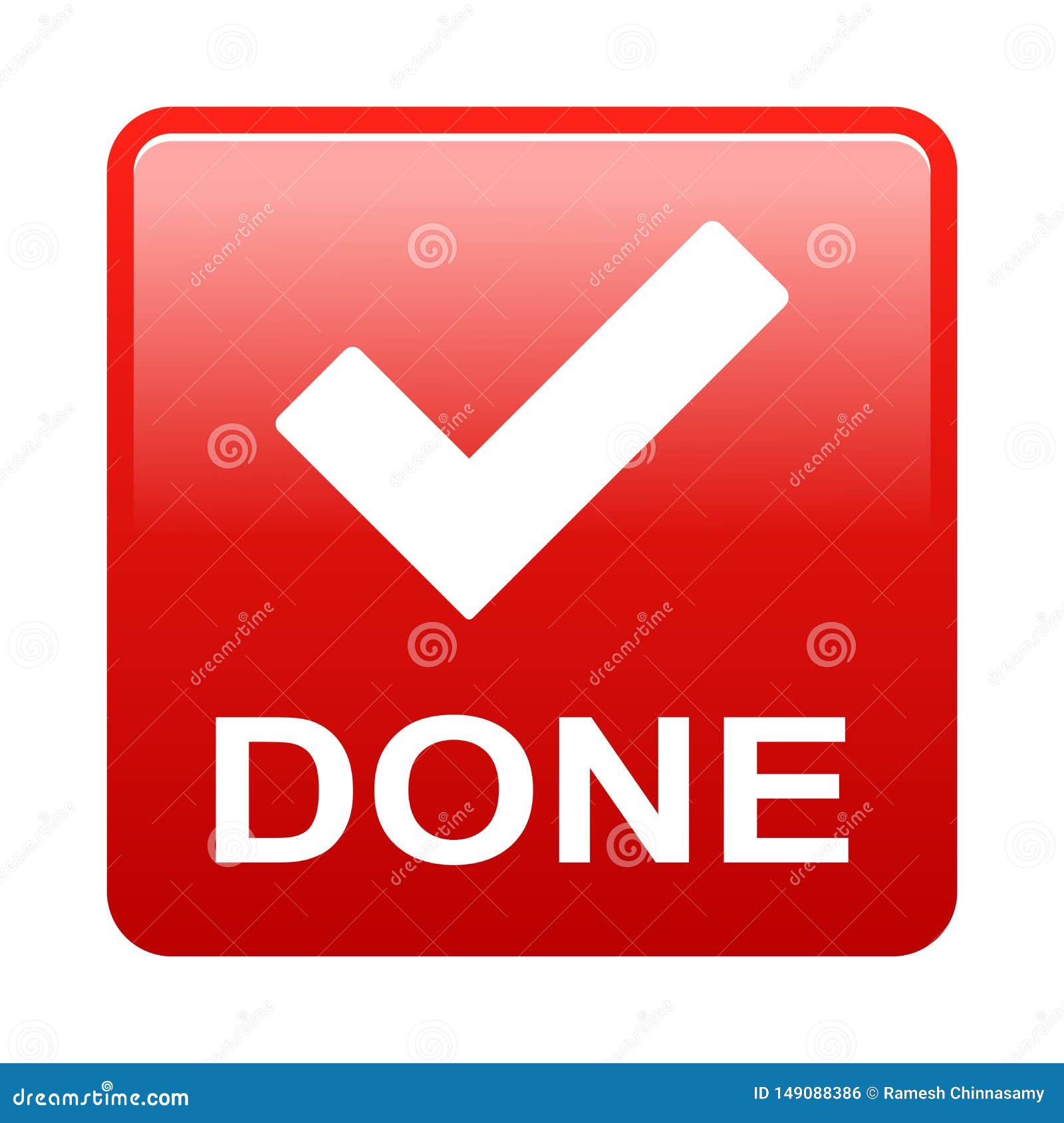 Done button stock vector. Illustration of achieve, background - 149088386
