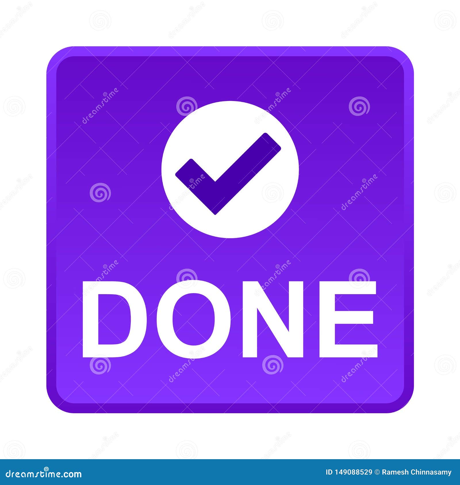 Done button stock vector. Illustration of background - 149088529