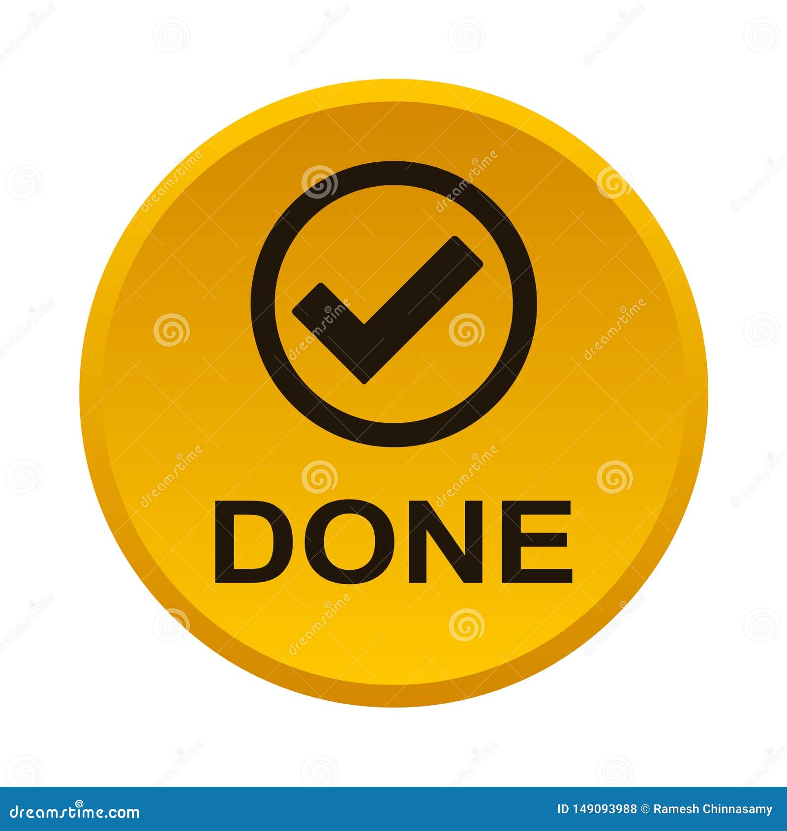 Done button stock vector. Illustration of education - 149093988